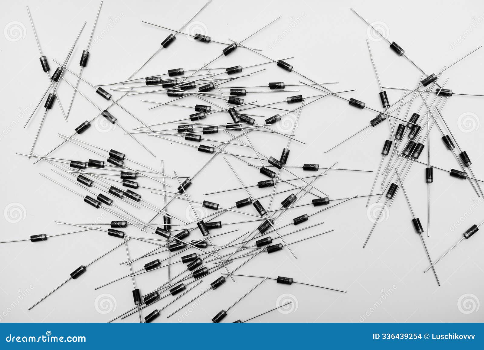 A Scattering of Radio Elements on a White Background. Diodes Stock ...