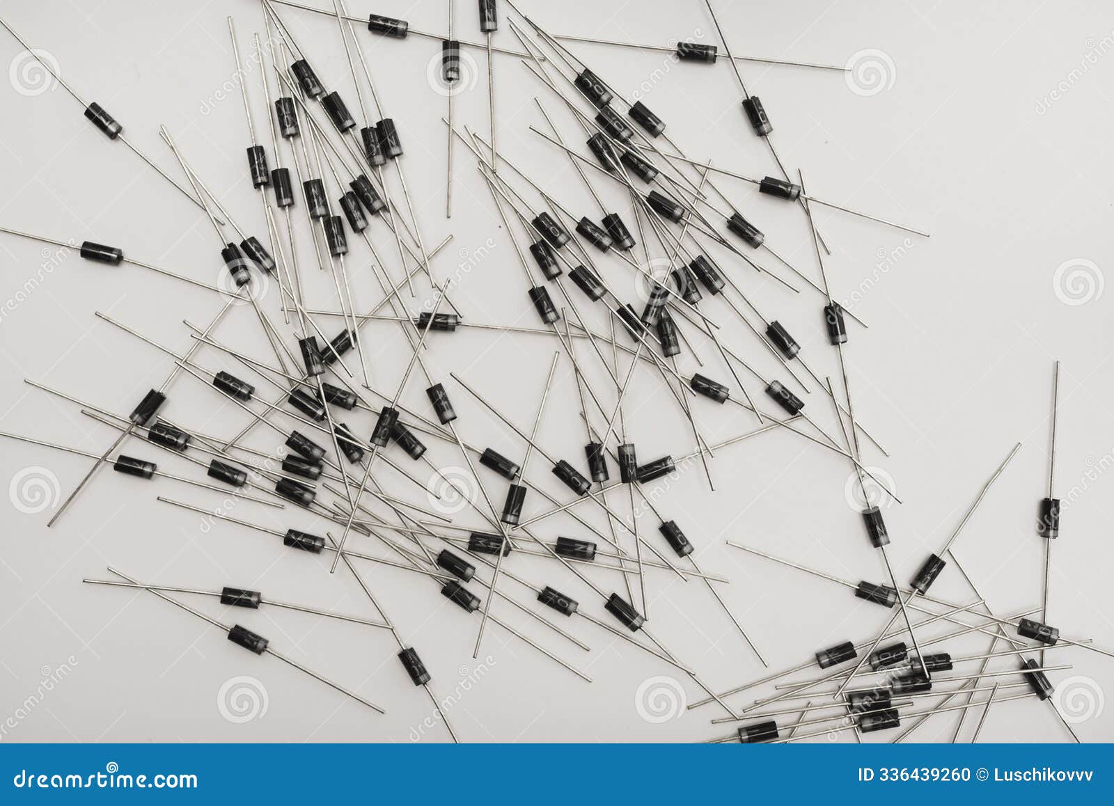 A Scattering of Radio Elements on a White Background. Diodes Stock ...