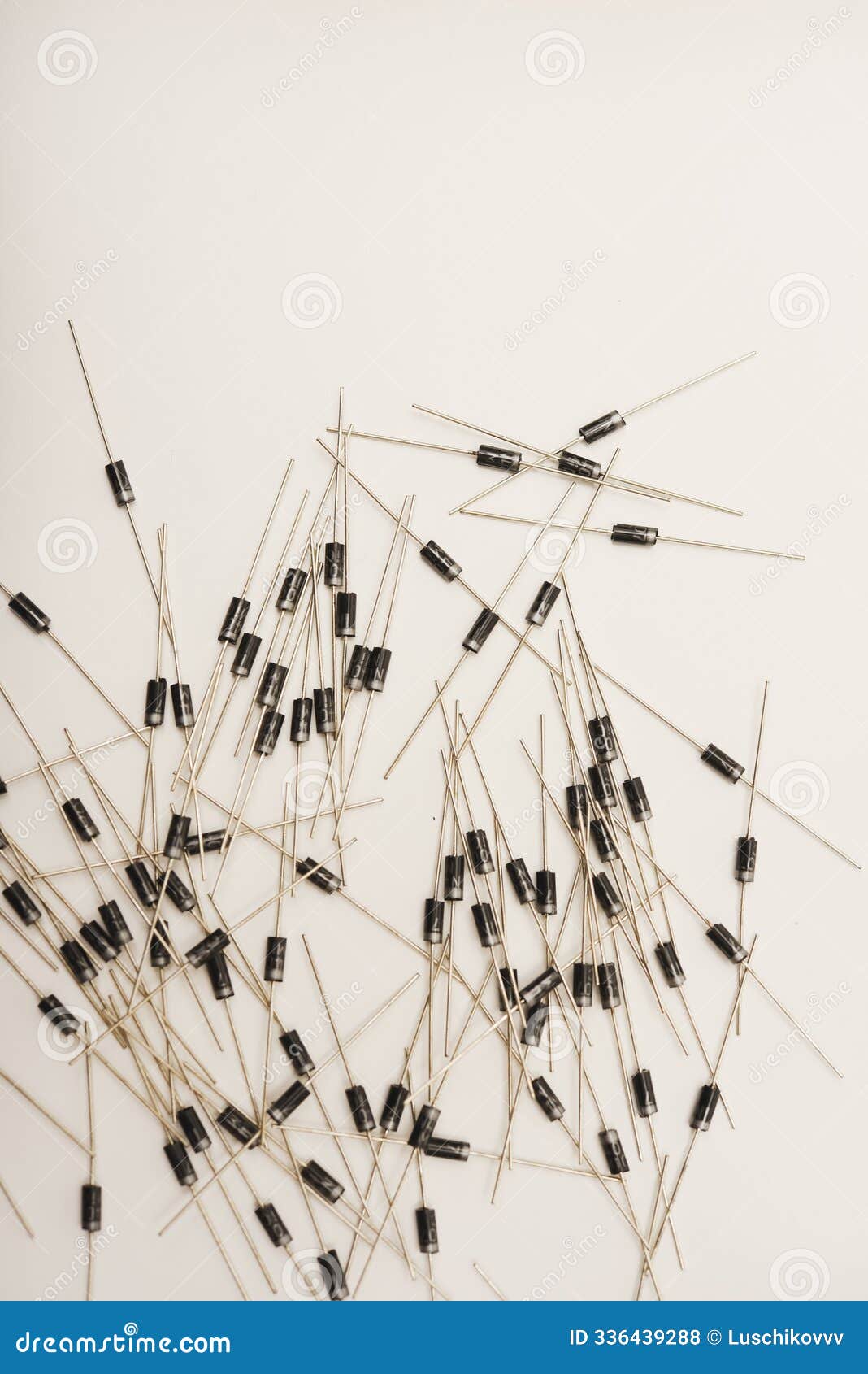 A Scattering of Radio Elements on a White Background. Diodes Stock ...