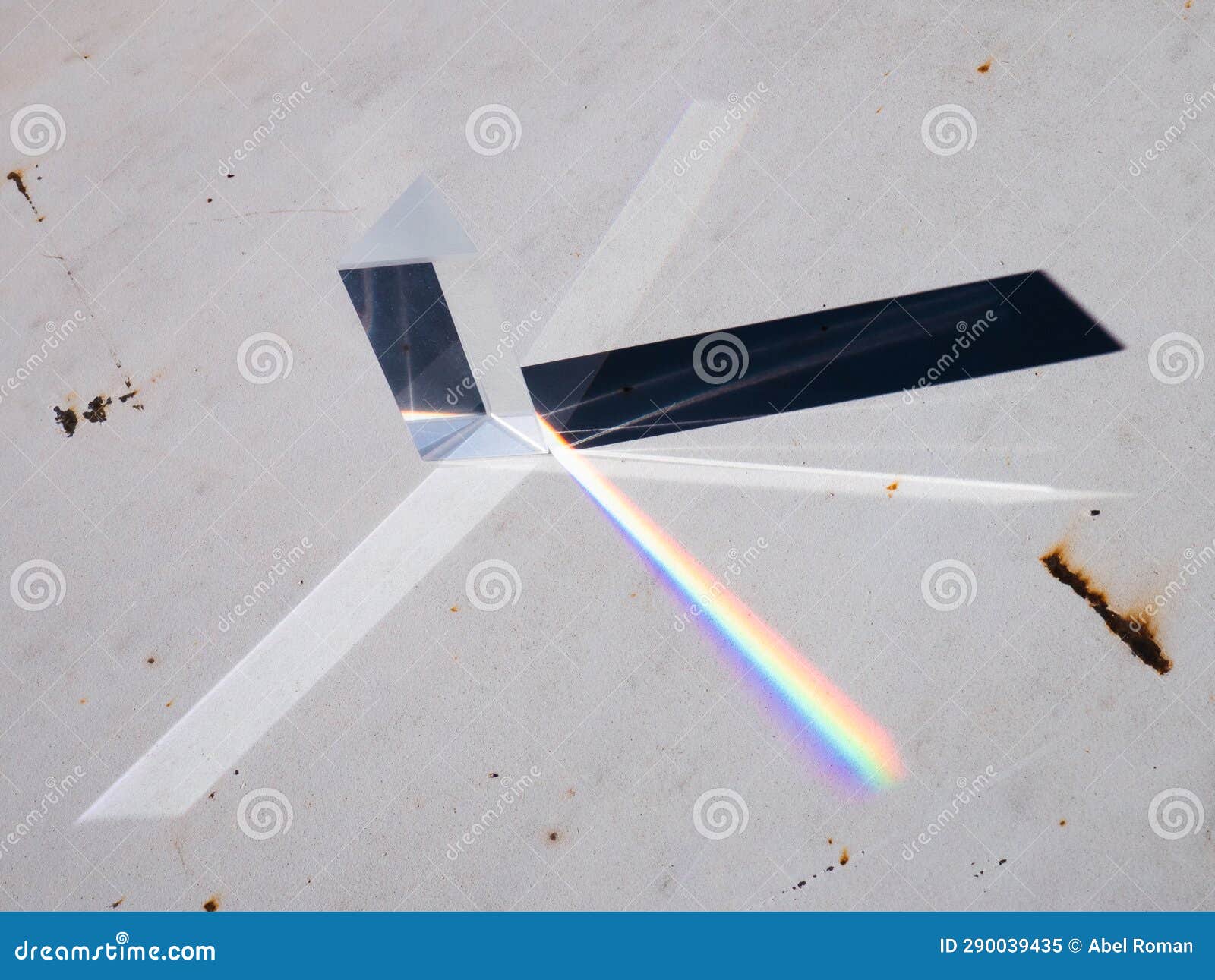 Scattering of a Ray of Sunlight (white Light) through a Prism Stock ...