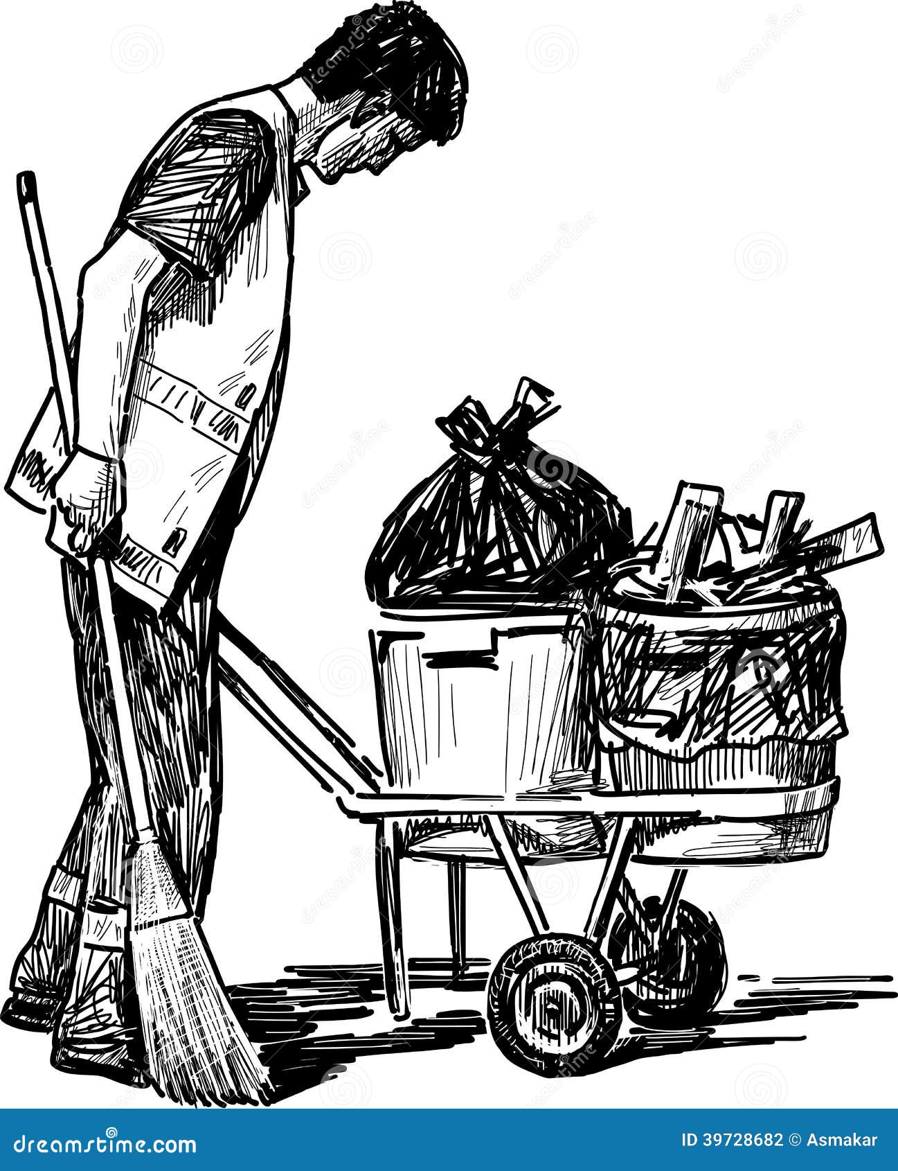 Scavenger stock vector. Illustration of isolated, hand - 39728682