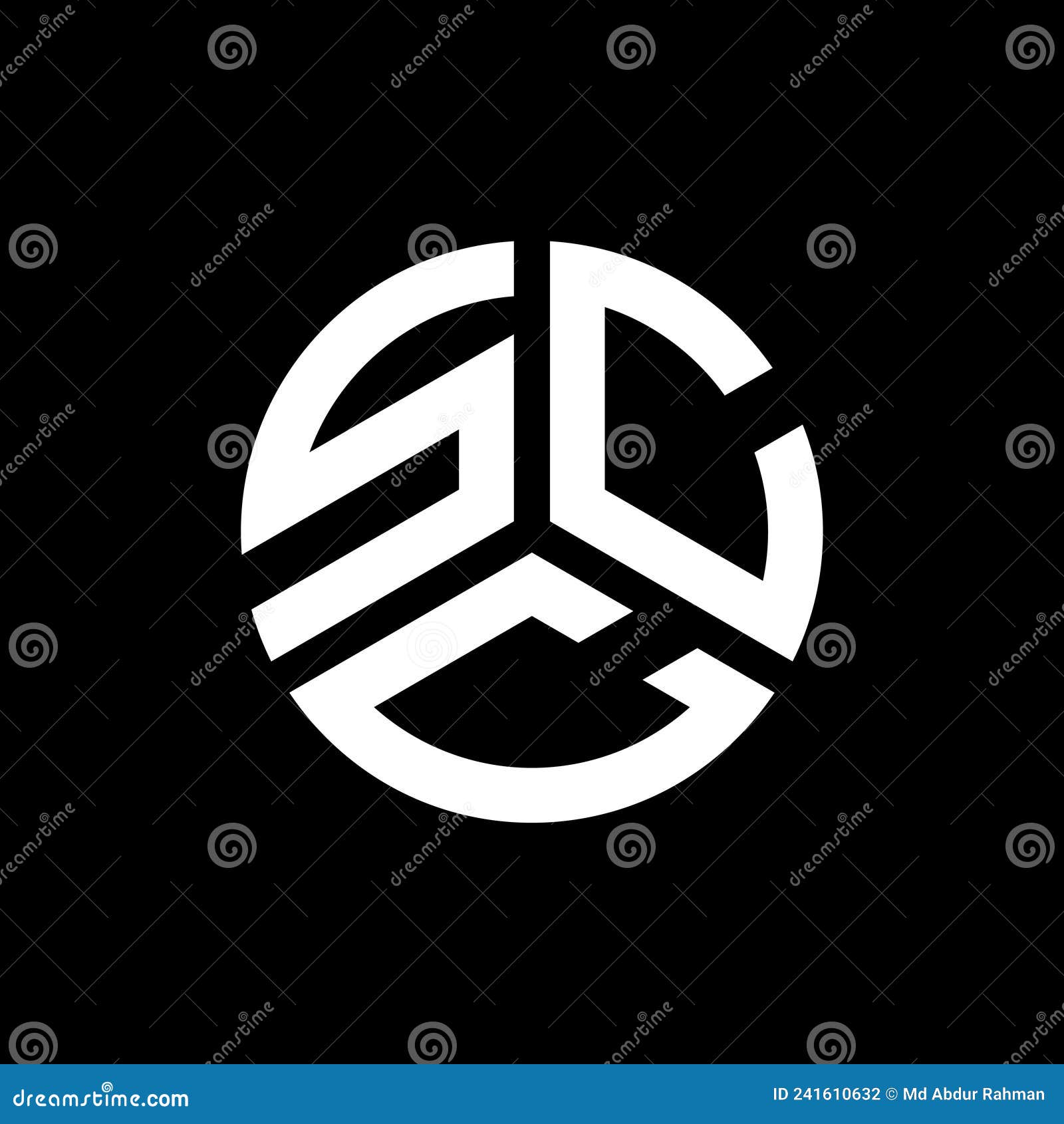 SCC Letter Logo Design On Black Background. SCC Creative Initials ...