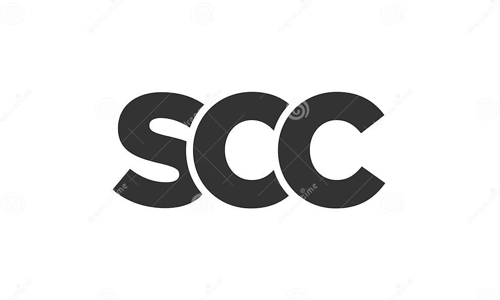 SCC Logo Design Template with Strong and Modern Bold Text. Initial ...