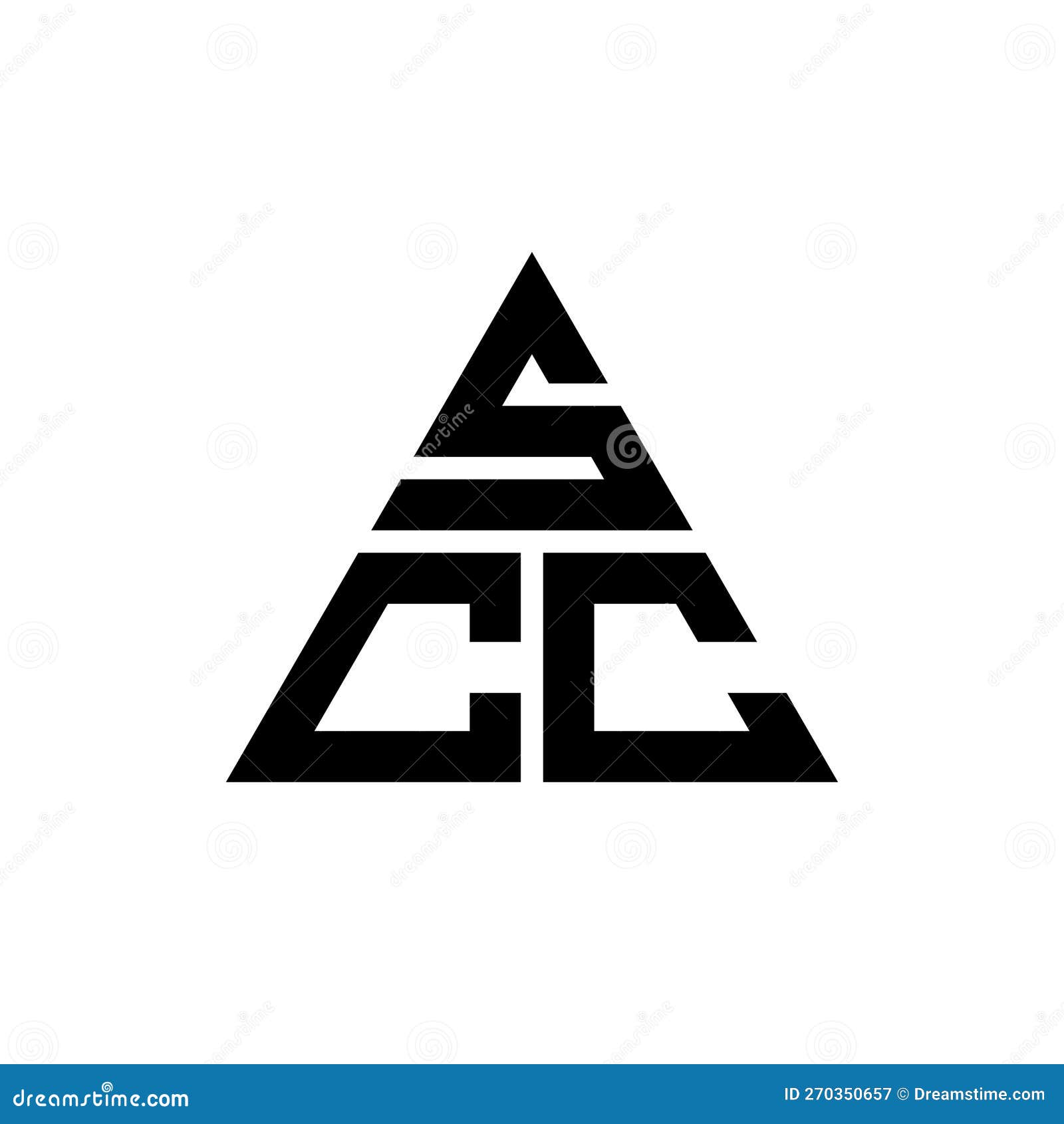SCC Triangle Letter Logo Design With Triangle Shape. SCC Triangle Logo ...