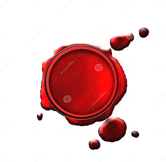 Sceau rouge illustration stock. Illustration du peau, blanc - 7211517