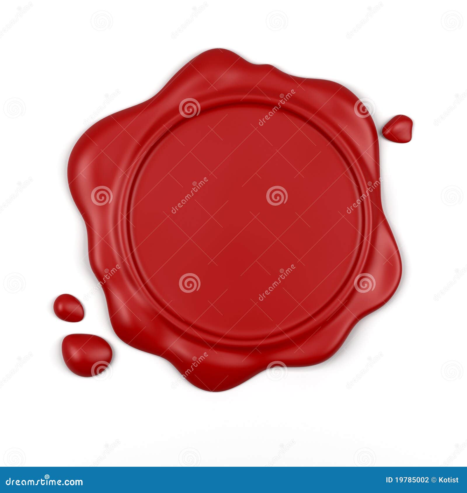 Sceau rouge de cire illustration stock. Illustration du diplômée - 19785002