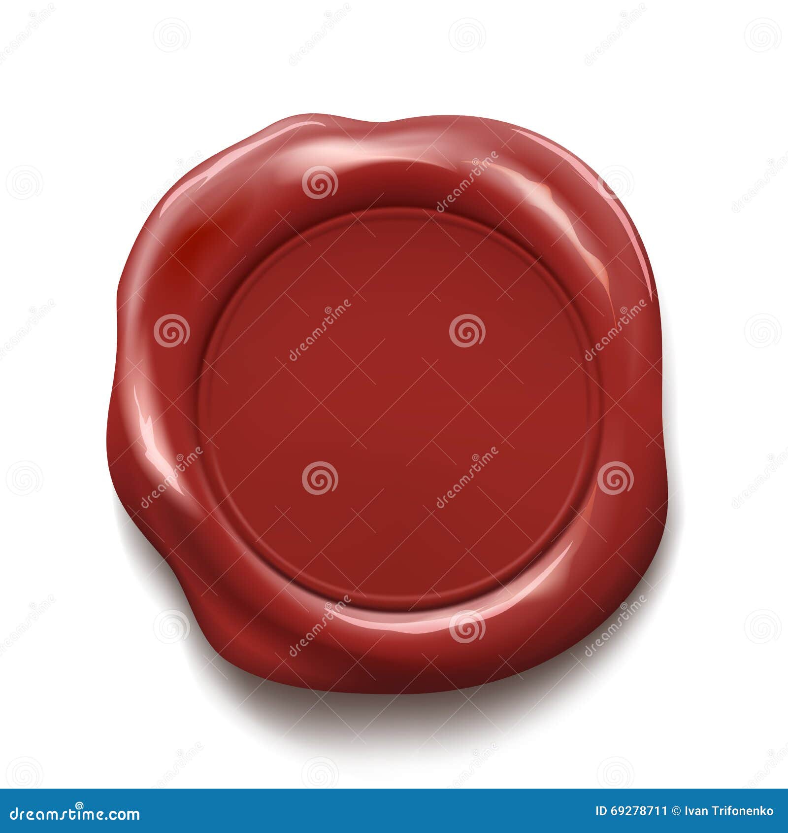 Sceau rouge de cire illustration de vecteur. Illustration du brun ...