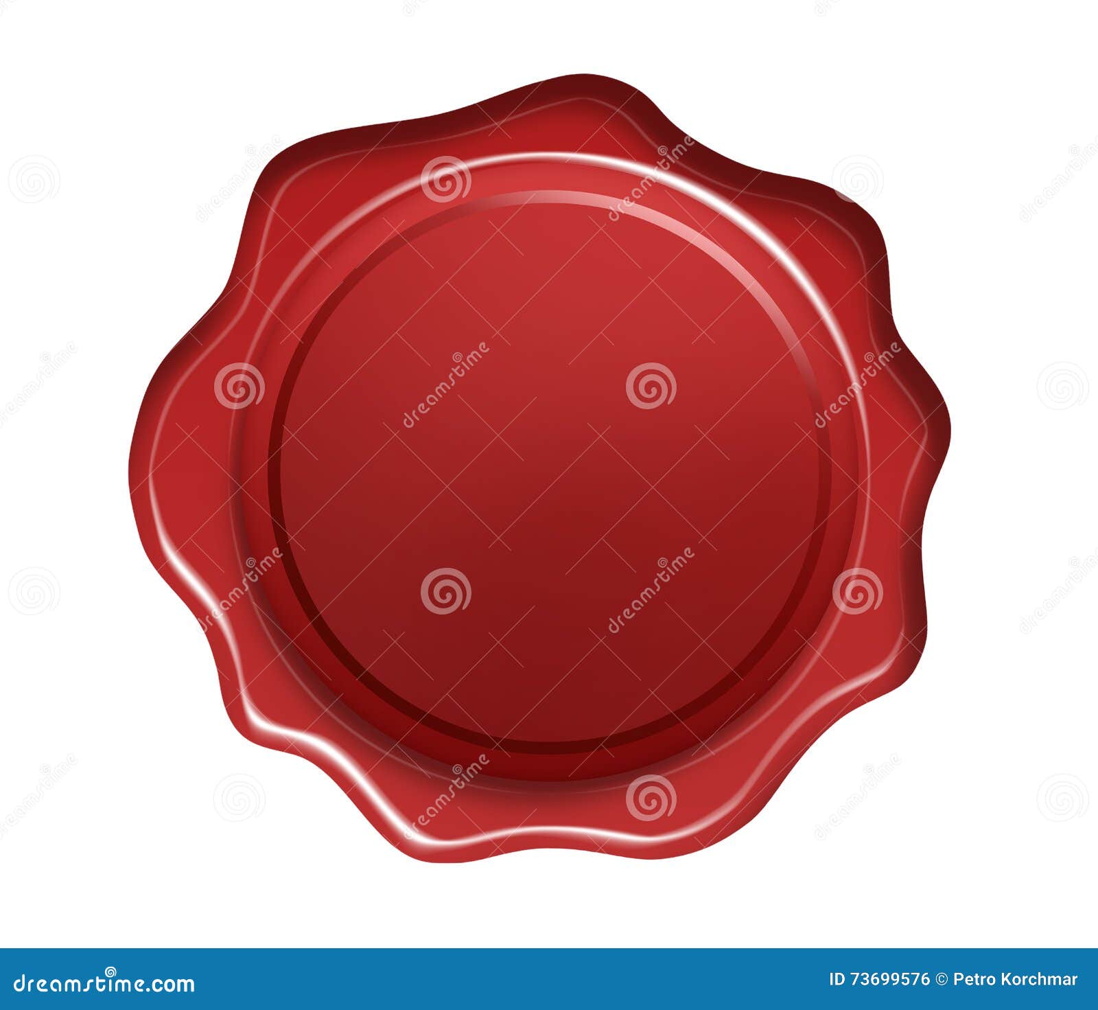 Sceau rouge de cire illustration stock. Illustration du certificat ...