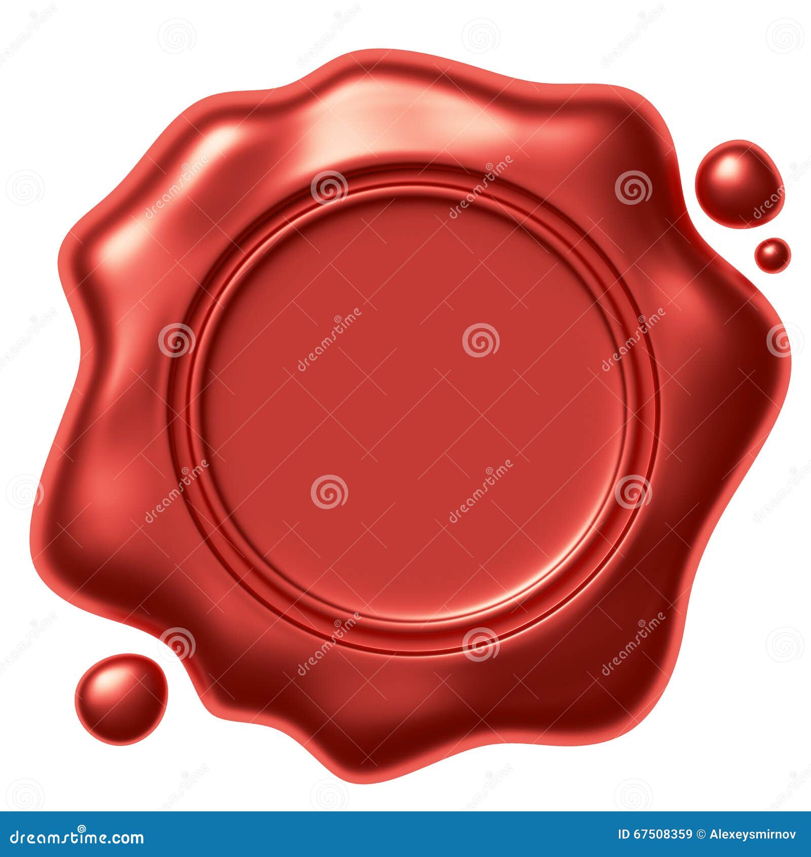 Sceau Rouge De Cire D'isolement Sur Le Blanc Illustration Stock ...