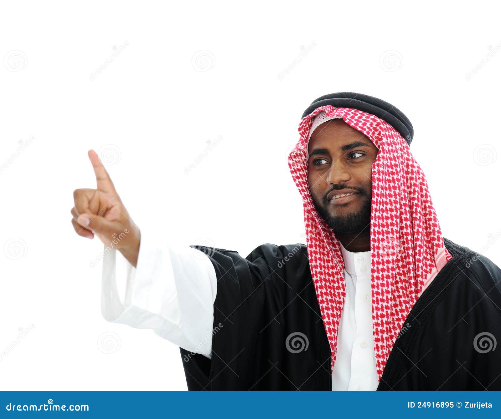 Sceicco Arabo Che Preme Tasto Astratto - Immagine Stock - Immagine di ...