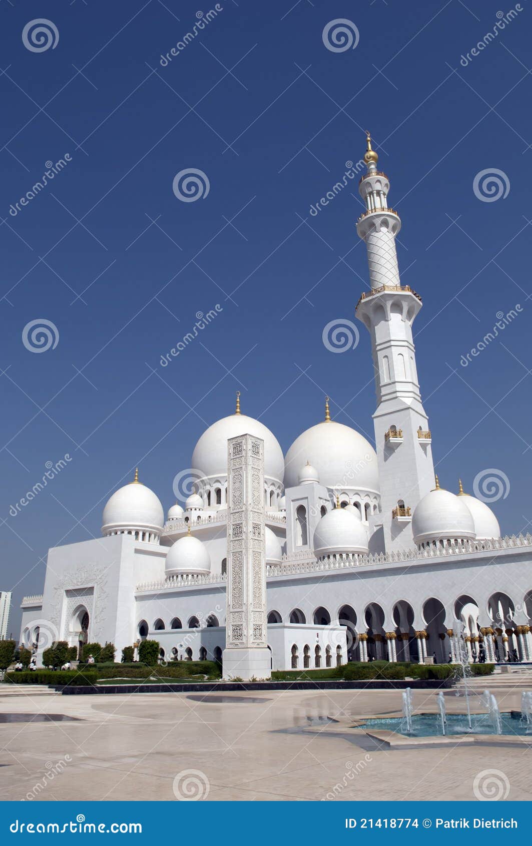 Sceicco Zayed Mosque Abu Dhabi Fotografia Stock - Immagine di nessuno ...