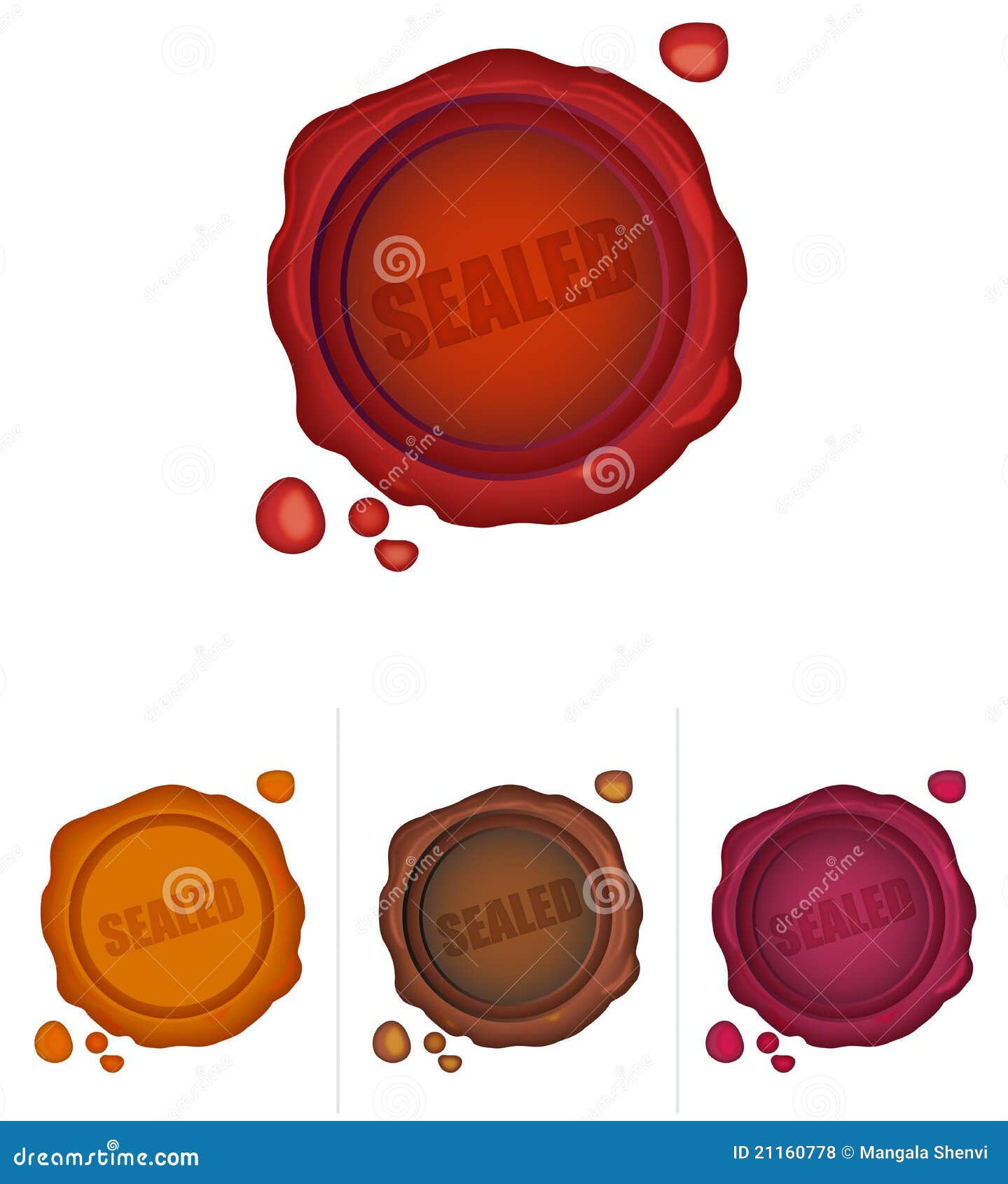 Scellé illustration de vecteur. Illustration du documents - 21160778