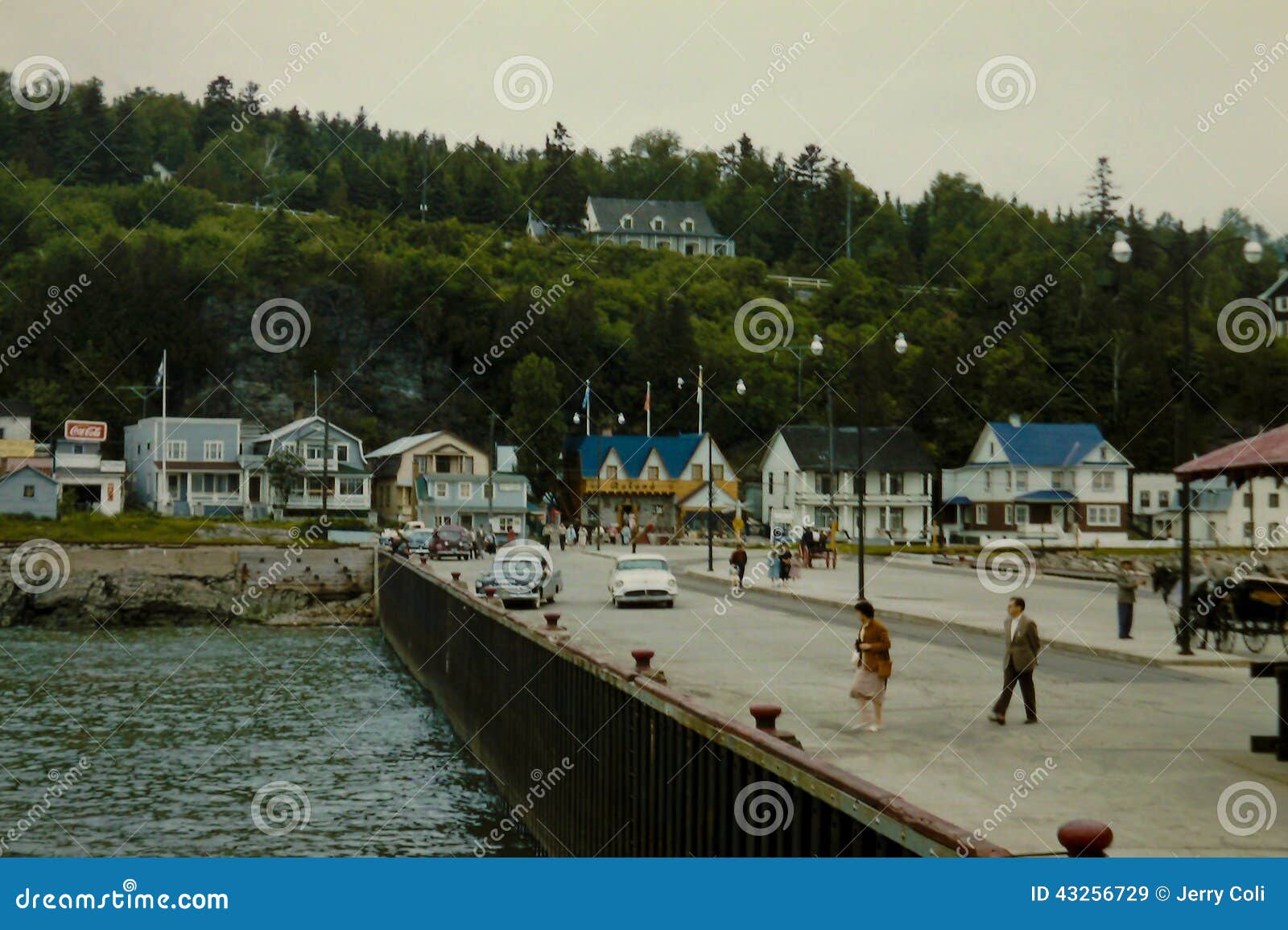 Scena D'annata Su Murray Bay, Quebec, Canada Degli Anni 50 Immagine ...