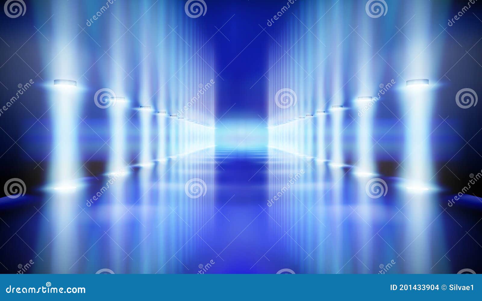 Light Show on the Stage. Vector Illustration. Stock Vector ...