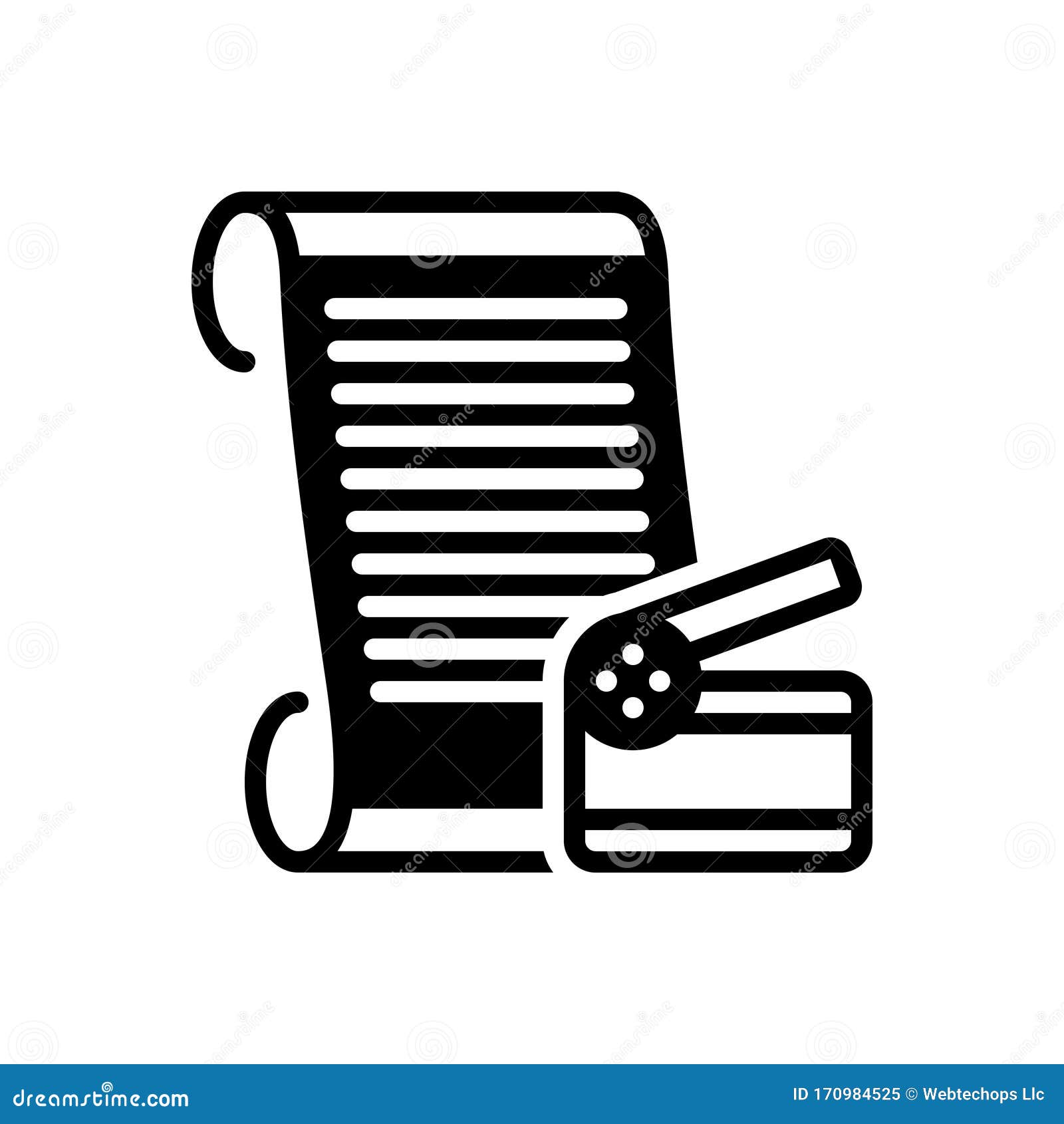 Black Solid Icon for Scenario, Screenplay and Storyline Stock Vector ...