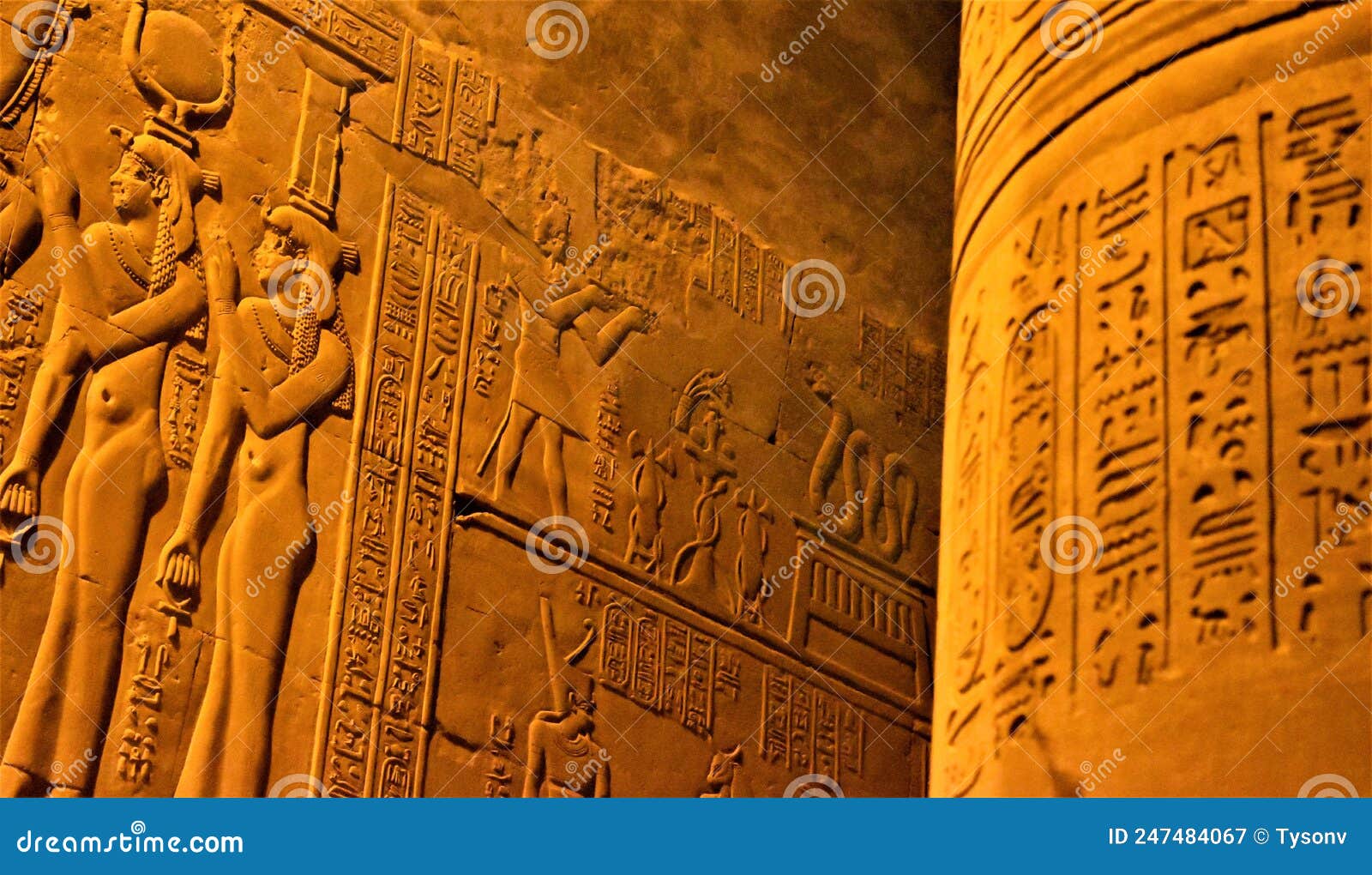 Scene from Egyptian Temples on the Nile River in Egypt Stock Image ...