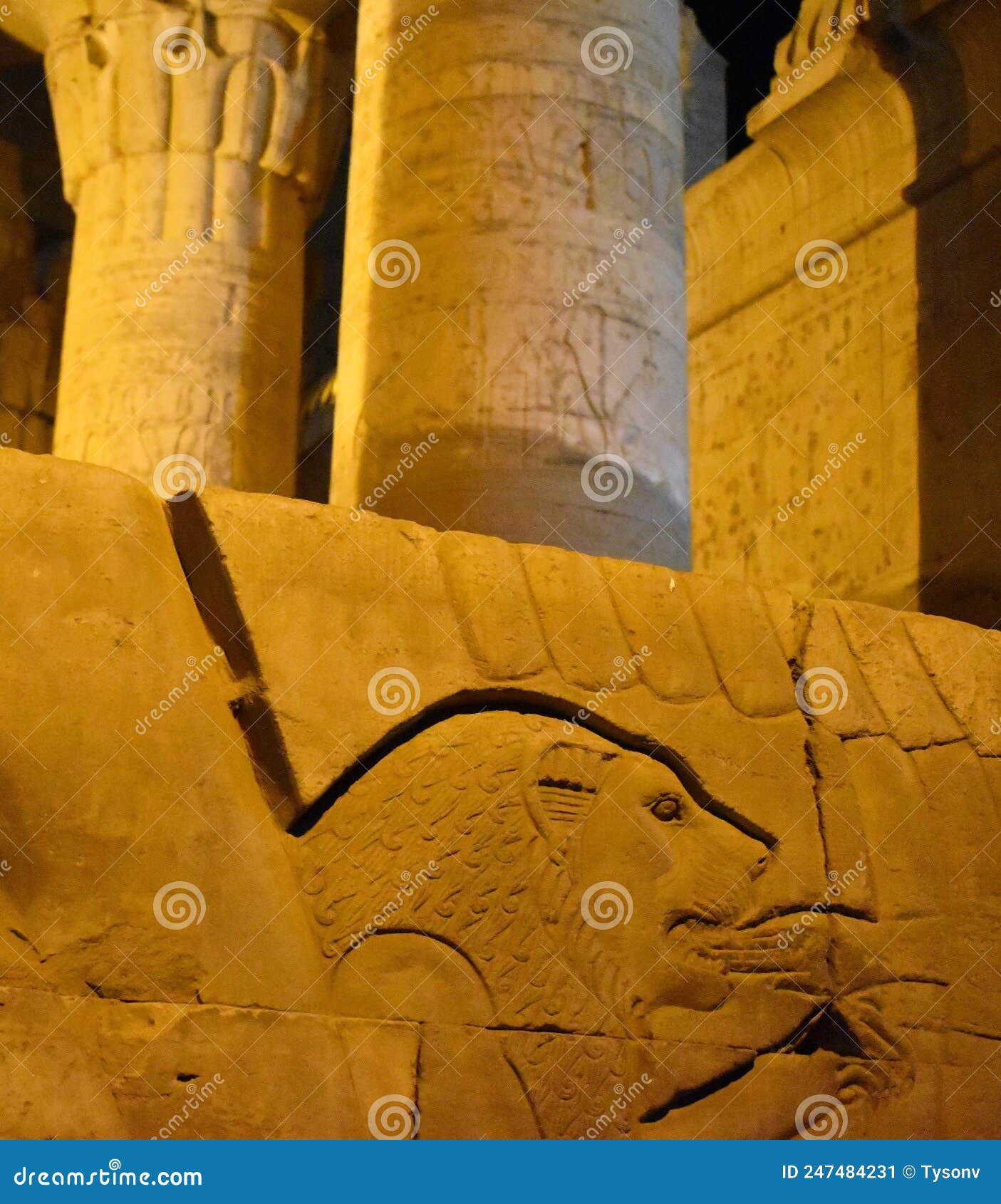 Scene from Egyptian Temples on the Nile River in Egypt Stock Image ...