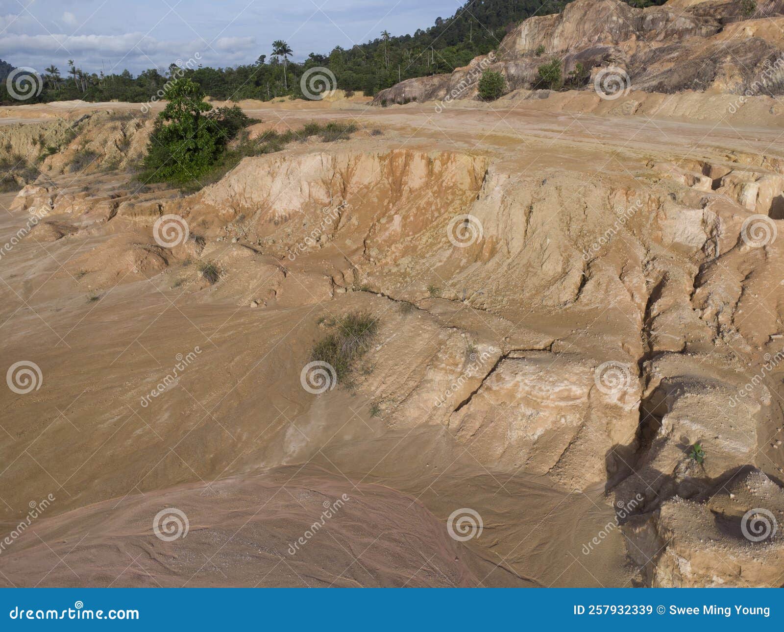 Scene of the Barren Land Due To Soil Mining Activity. Stock Image ...