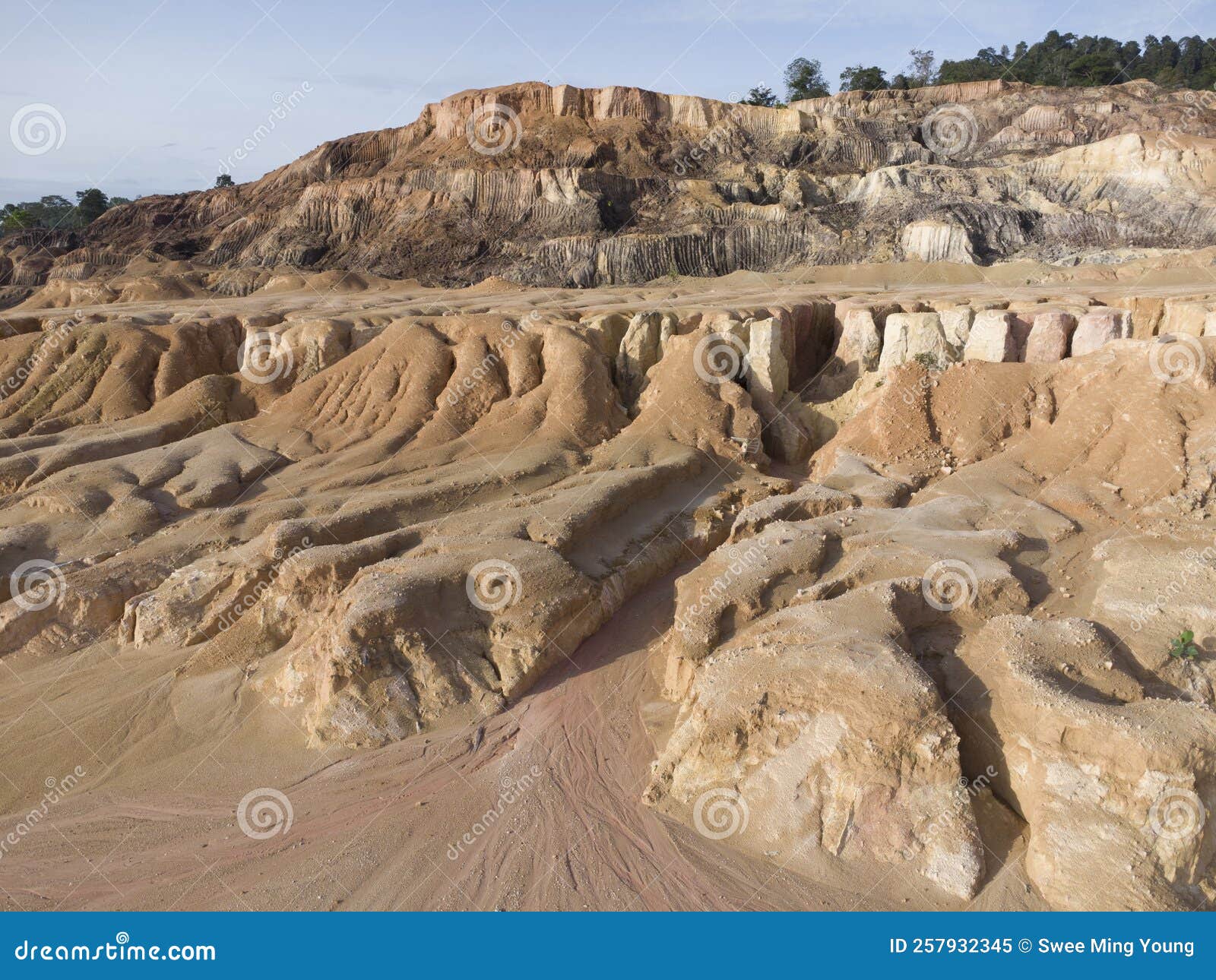 Scene of the Barren Land Due To Soil Mining Activity. Stock Image ...