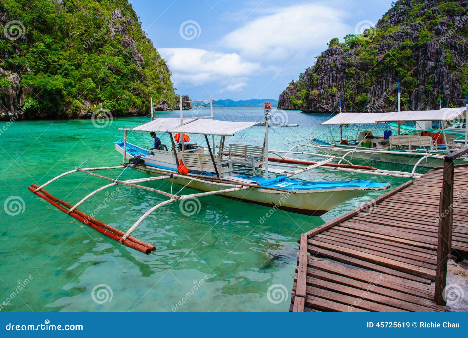 Scene of Beach in Coron, Philippines Stock Image - Image of boat, asia ...