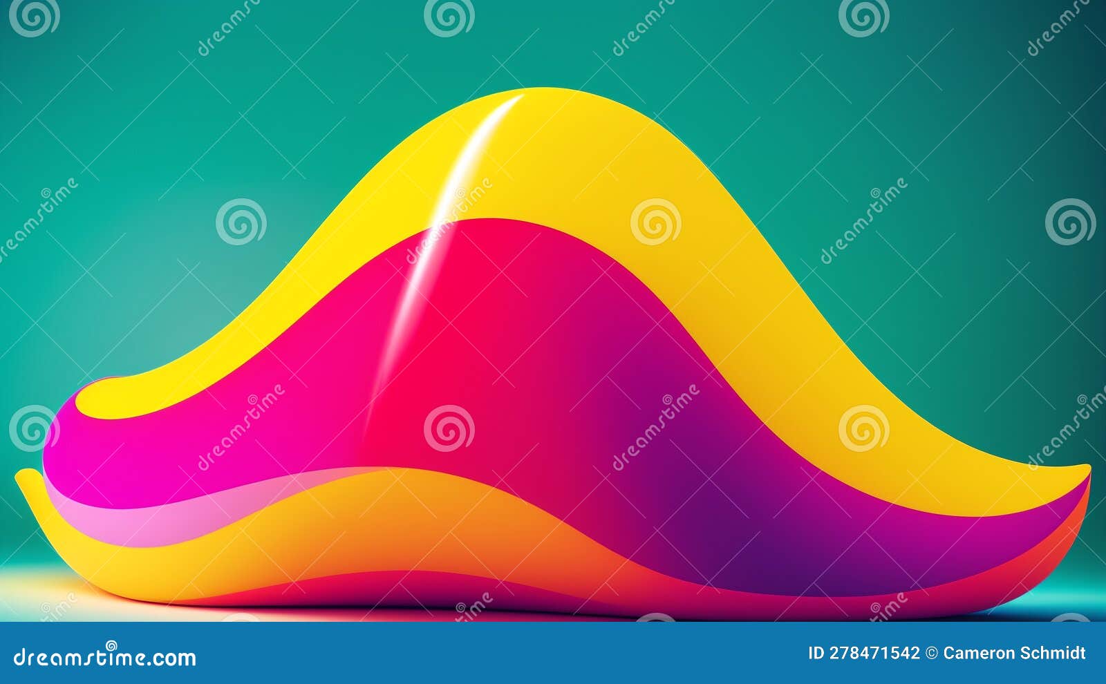 A Scene of a Breathtakingly Remarkablely Colored Object with a Curved ...