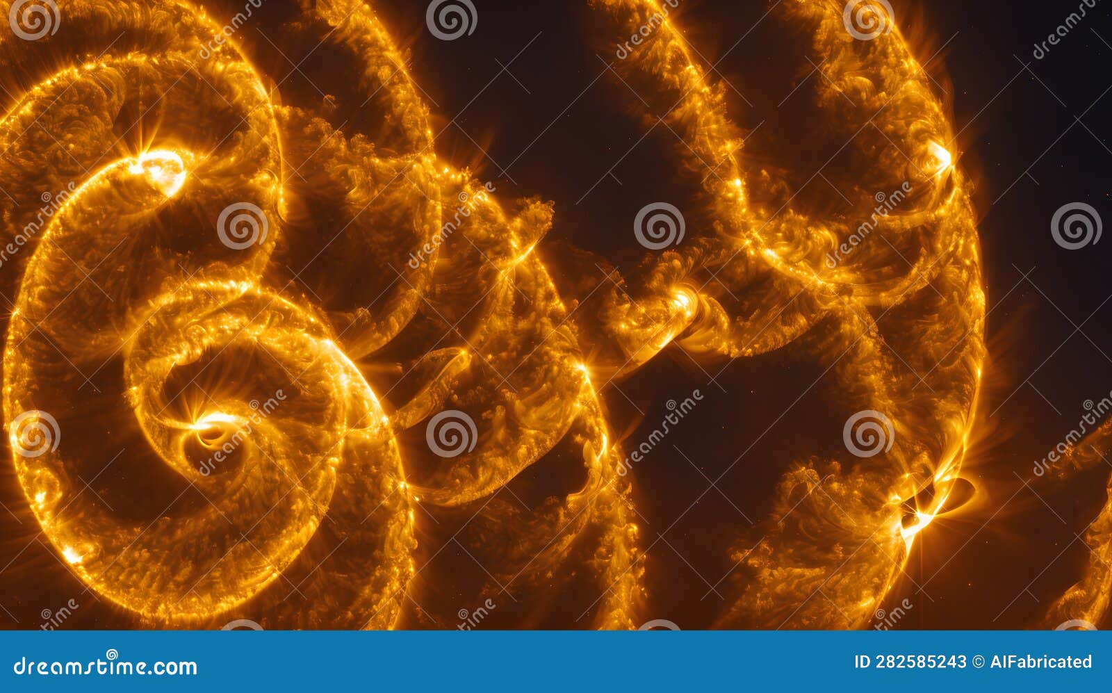 A Scene of a Captivating Image of a Spiral of Fire Stock Illustration ...