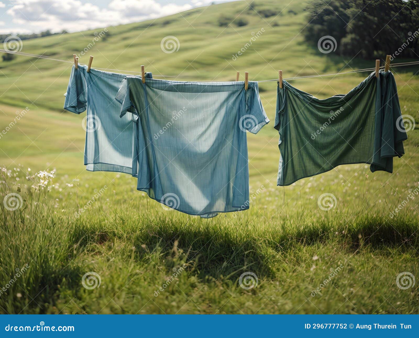 A Scene of a Cloth Line at Hill Stock Photo - Image of icelandic ...
