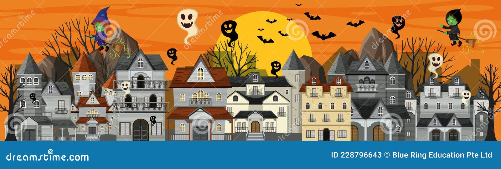 Colonial Buildings Facade At Daytime Cartoon Vector | CartoonDealer.com ...