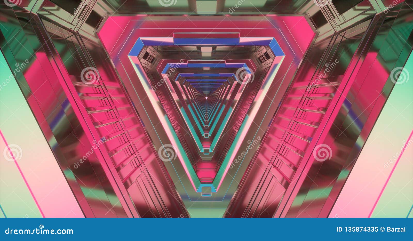 A Scene with a Conceptual/abstract Geometric Shapes, Full of Colors ...