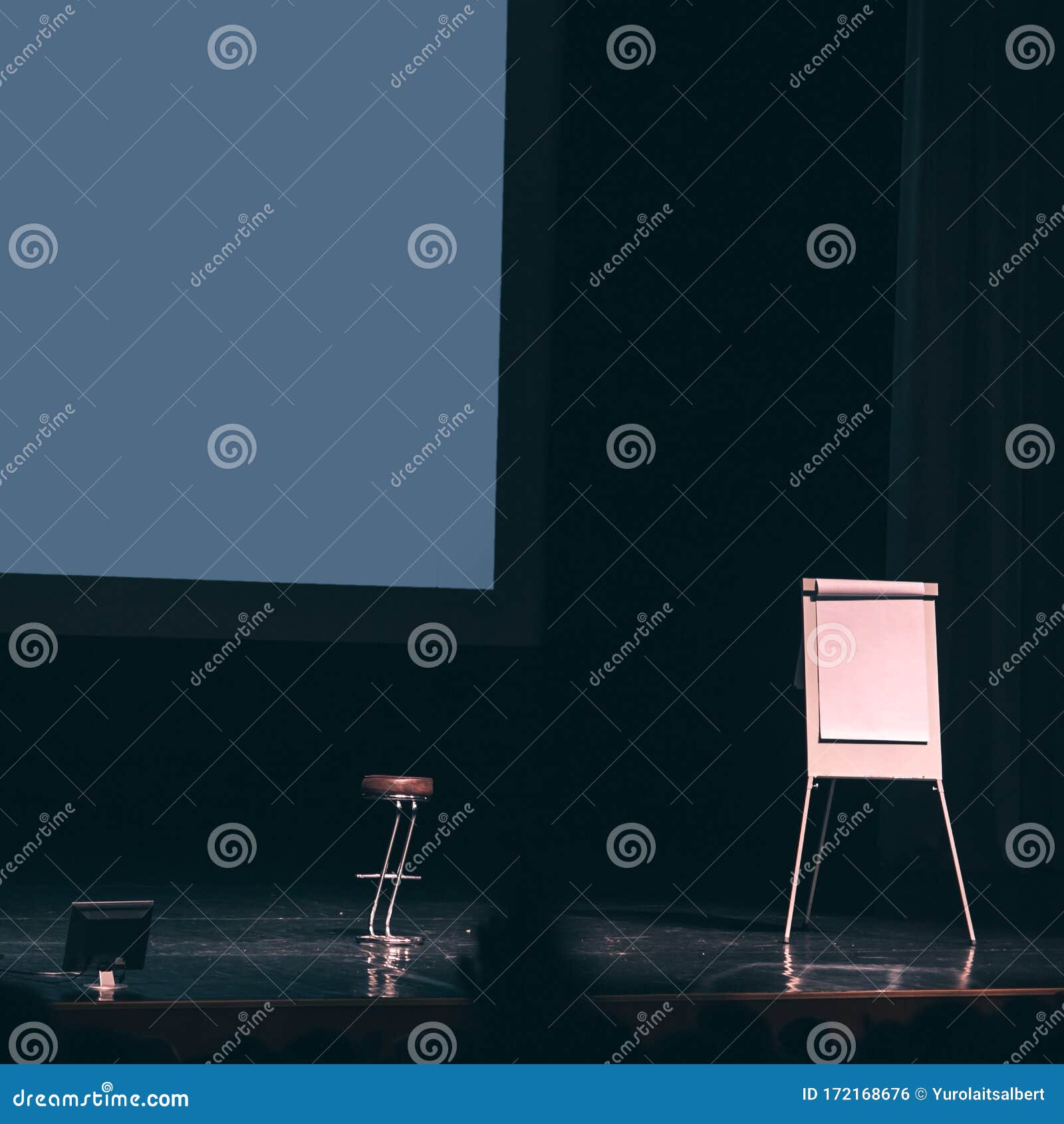 Scene in the Conference Room Prepared for a Business Presentation Stock ...