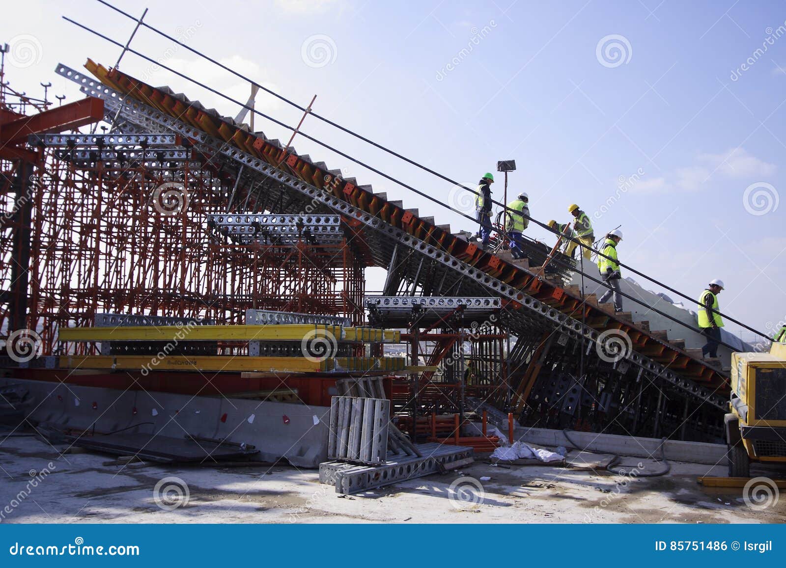 Scene Details of Construction of Civil Engineering Stock Photo - Image ...