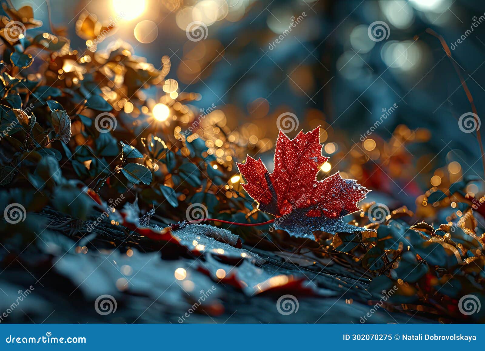 Scene Dominated by the Iconic Maple Leaf, Rendered in Striking Red ...