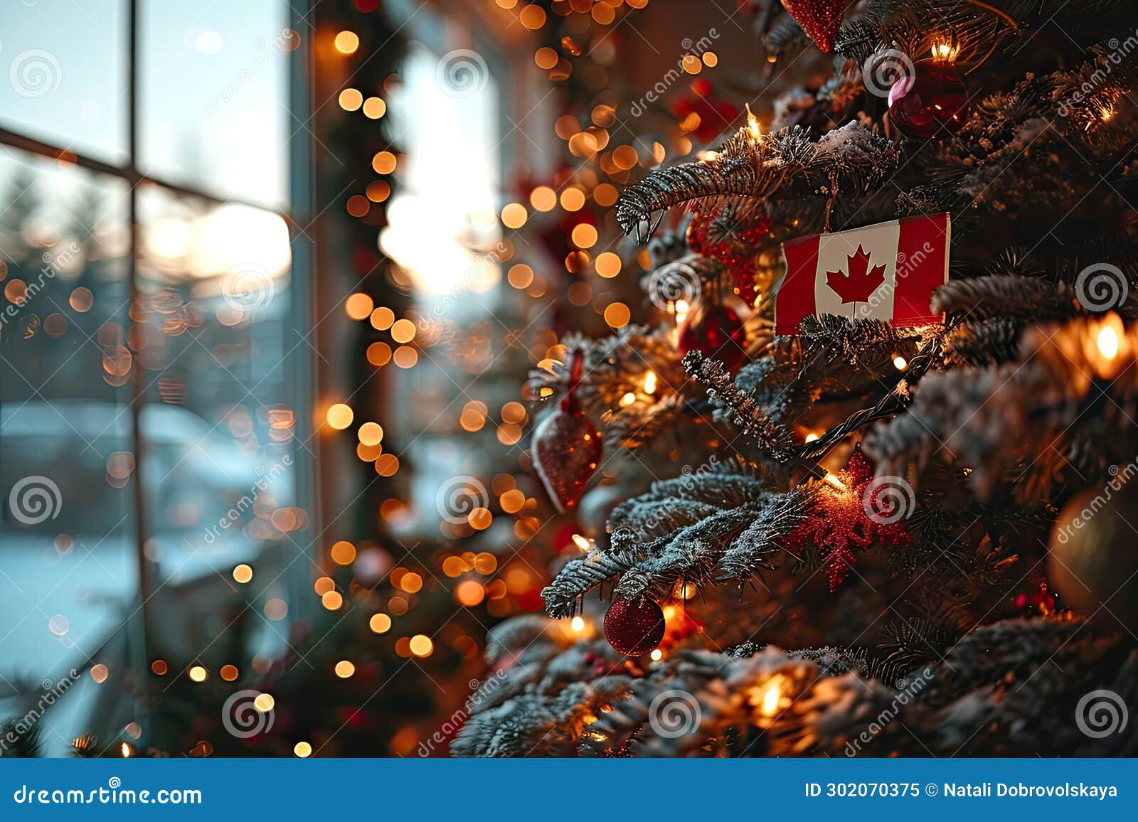 Scene Dominated by the Iconic Maple Leaf, Rendered in Striking Red ...