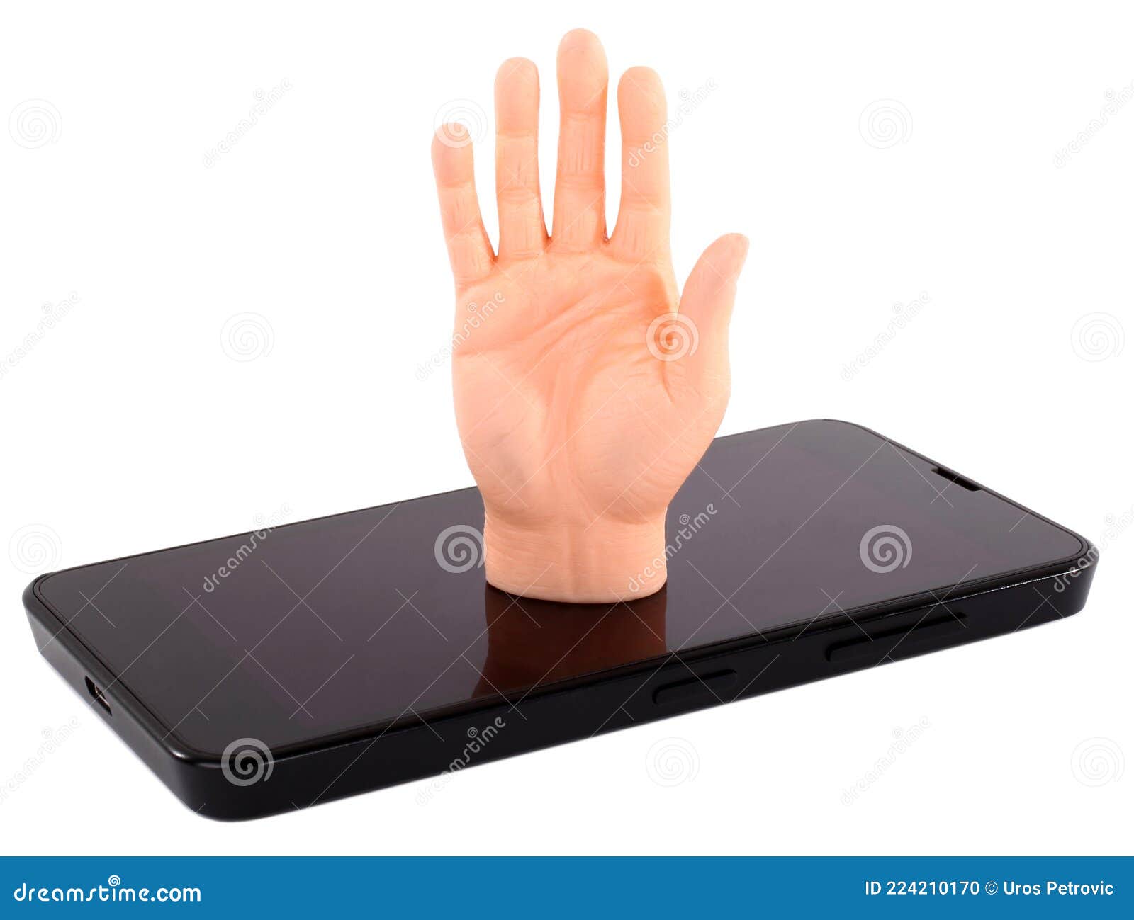 Drowning in Mobile Phone Overuse Stock Photo - Image of communications ...