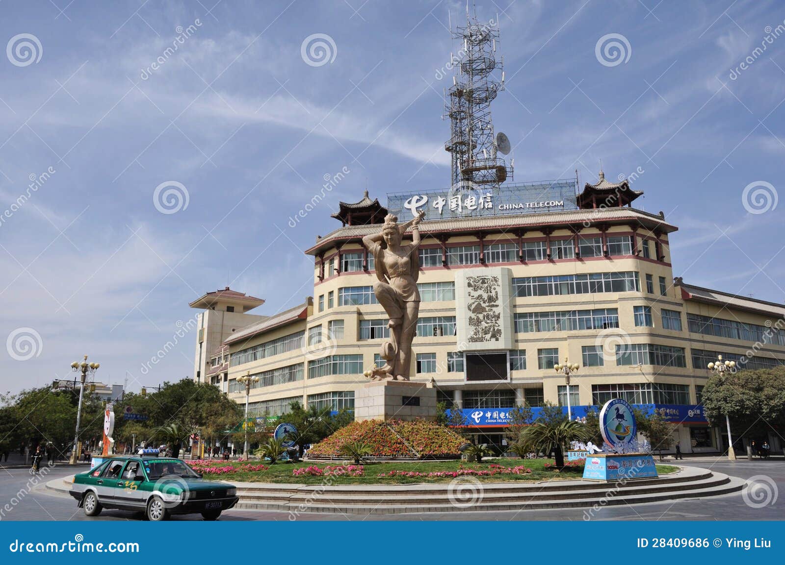 Scene of the Dunhuang city editorial photo. Image of history - 28409686