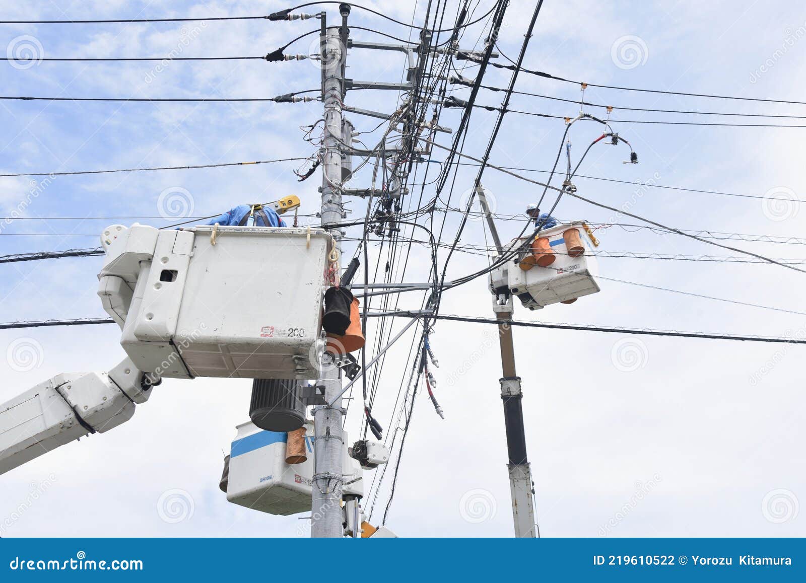 The Electrical Wiring Work Site. Stock Photo - Image of person, service ...