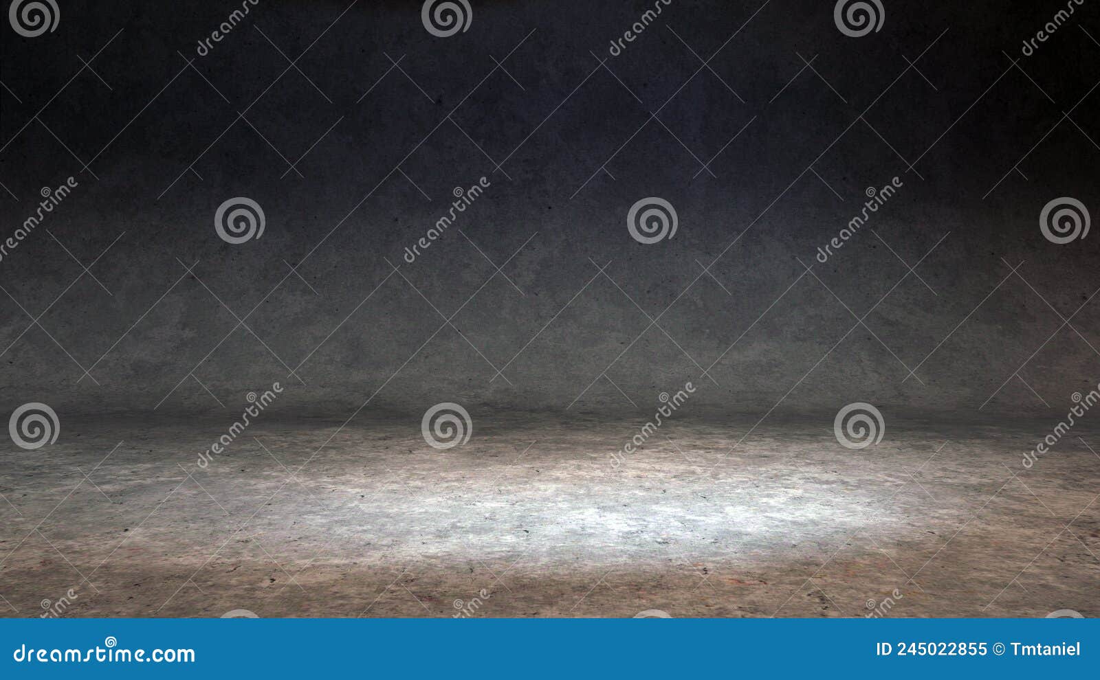 Scene with an Empty Studio Room for Product Placement or Design ...