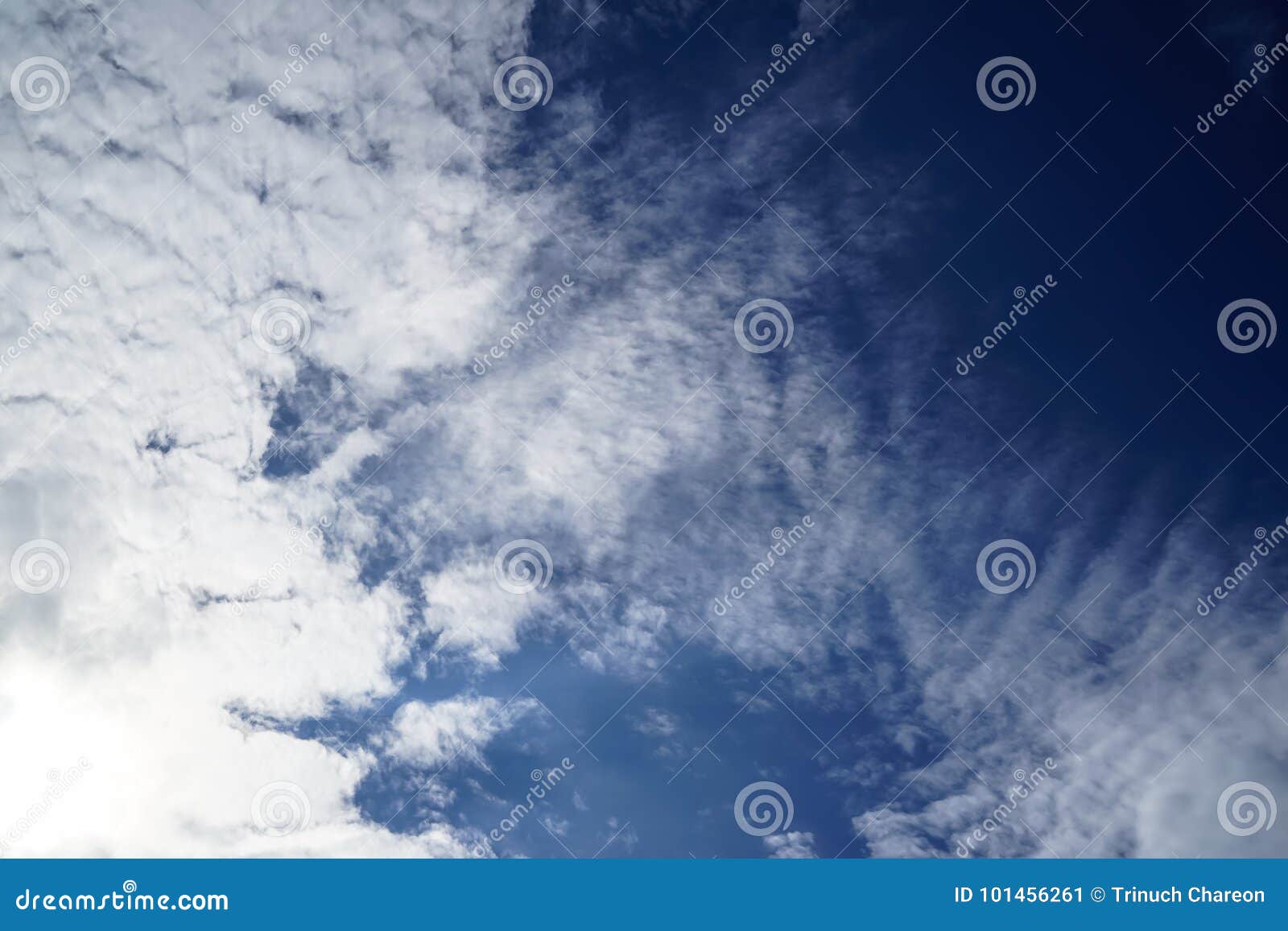 Scene of Fancy Free Form White Cloud As Per Imagination on Bright Blue ...
