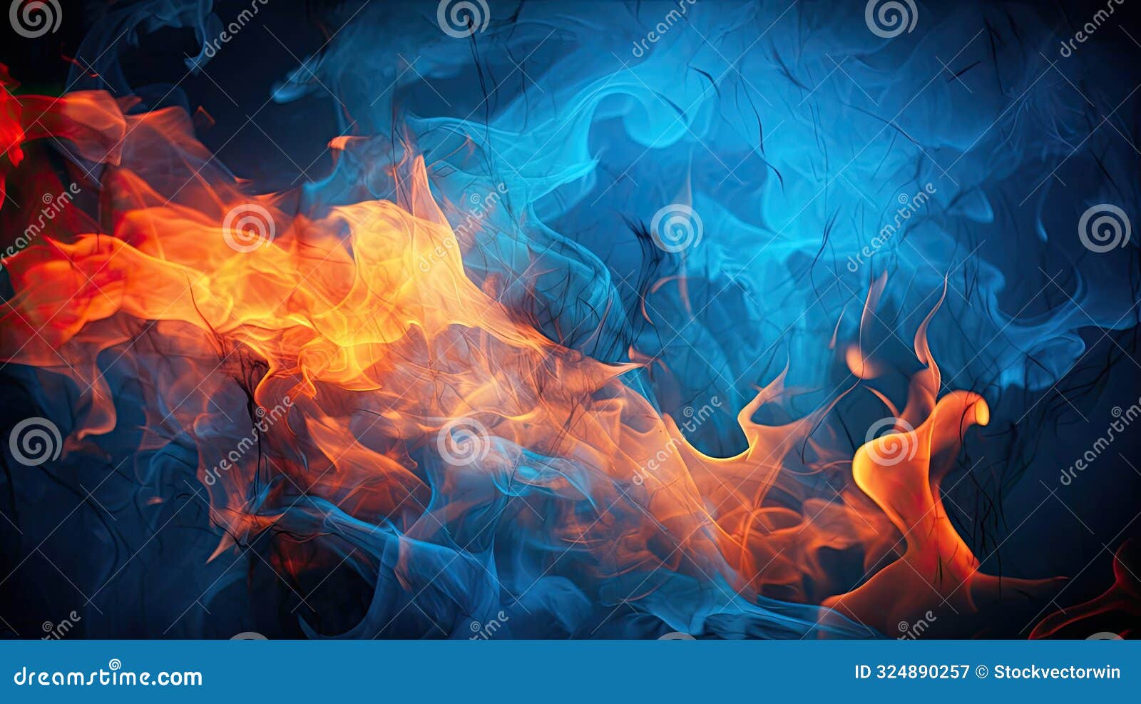 Scene fire blue stock illustration. Illustration of mesmerizing - 324890257