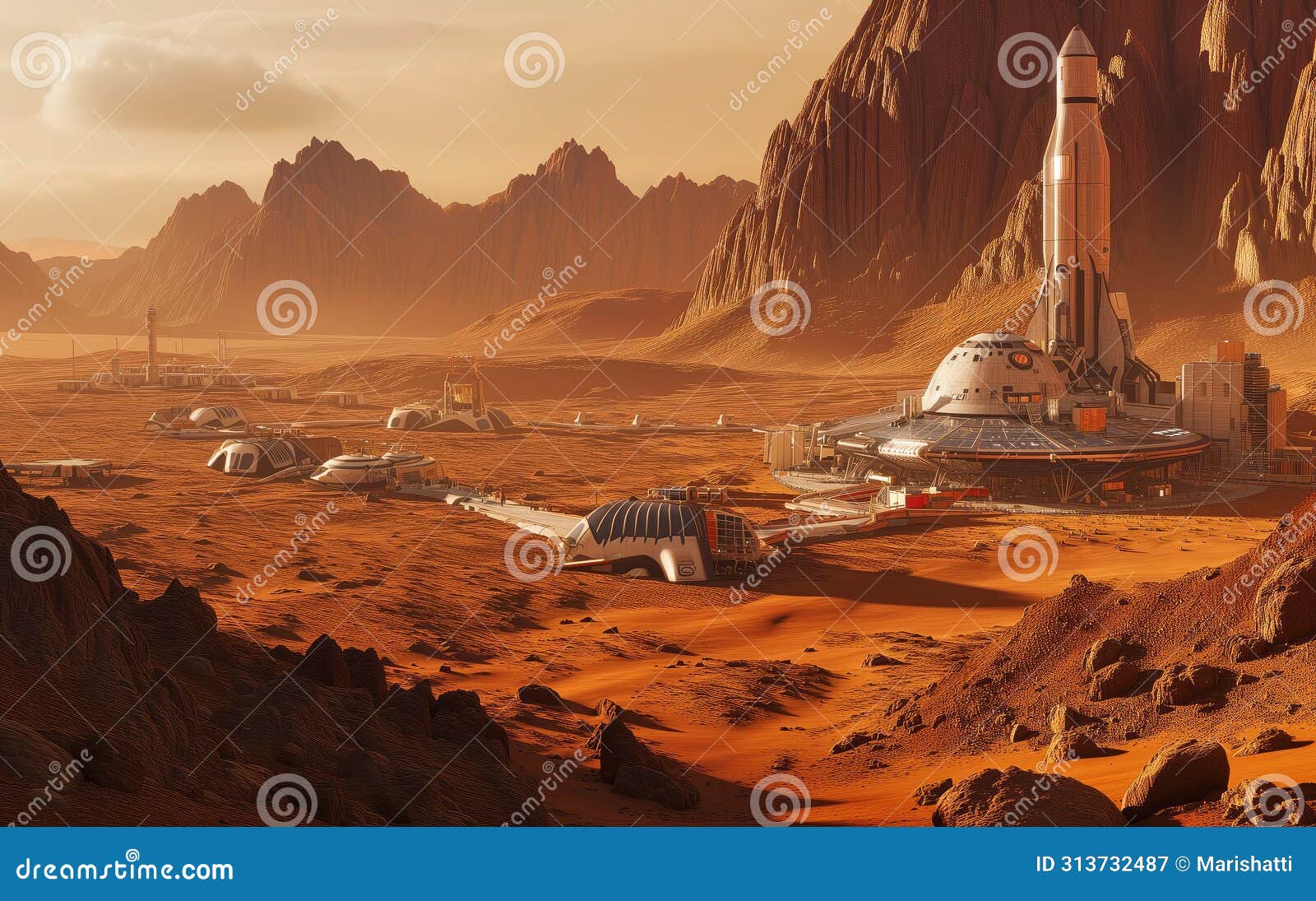 Sci-fi Alien Bus Station Artwork Waiting Cosmic Stars Woman Window ...