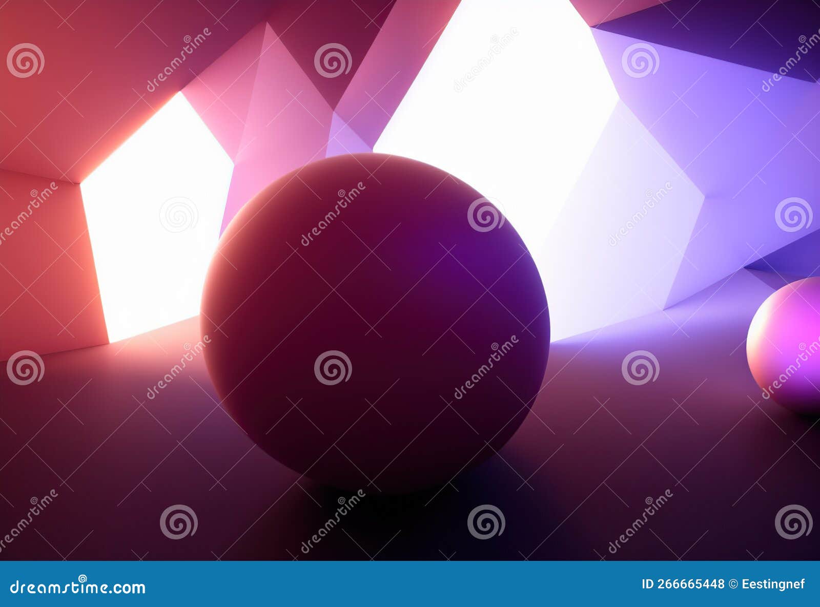 Scene with Geometric Figures. Composition of Abstract Shapes. 3D ...
