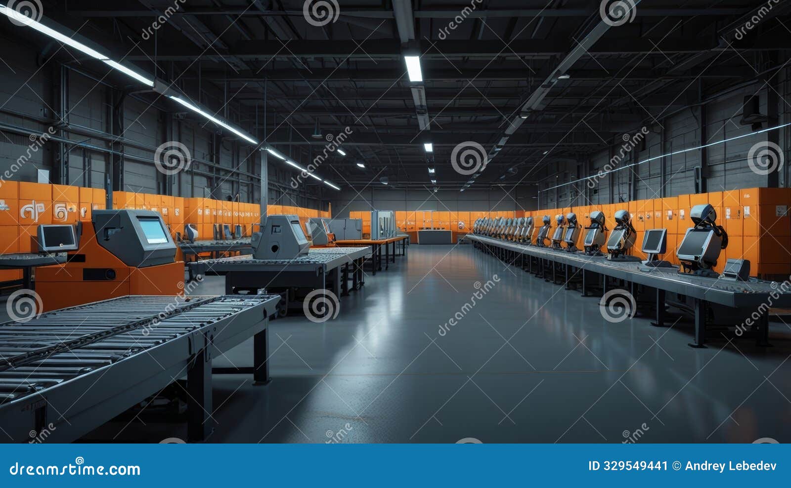 A Scene of a High-tech Robotic Mail Distribution Center Stock Image ...