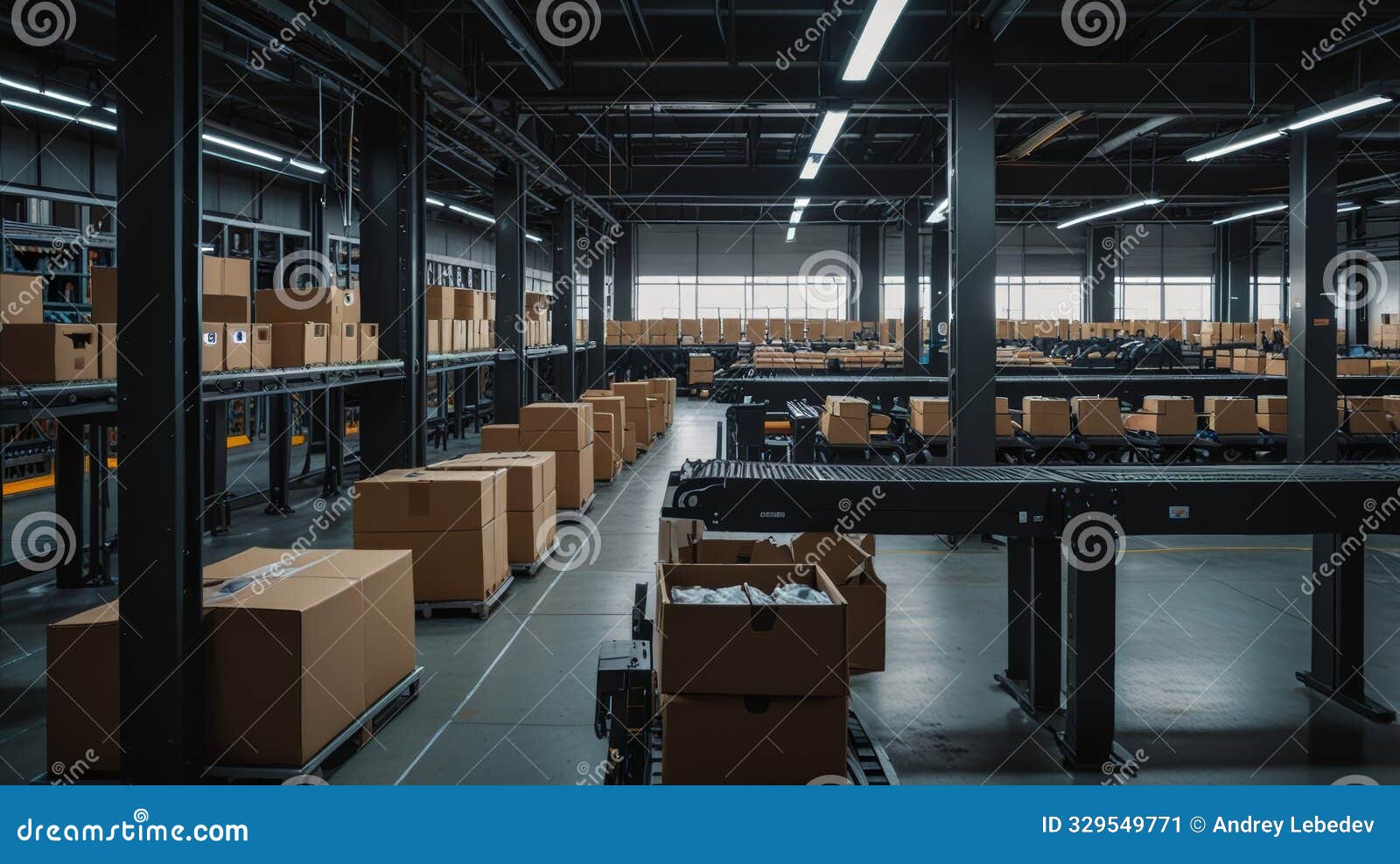 A Scene of a High-tech Robotic Mail Distribution Center Stock Image ...