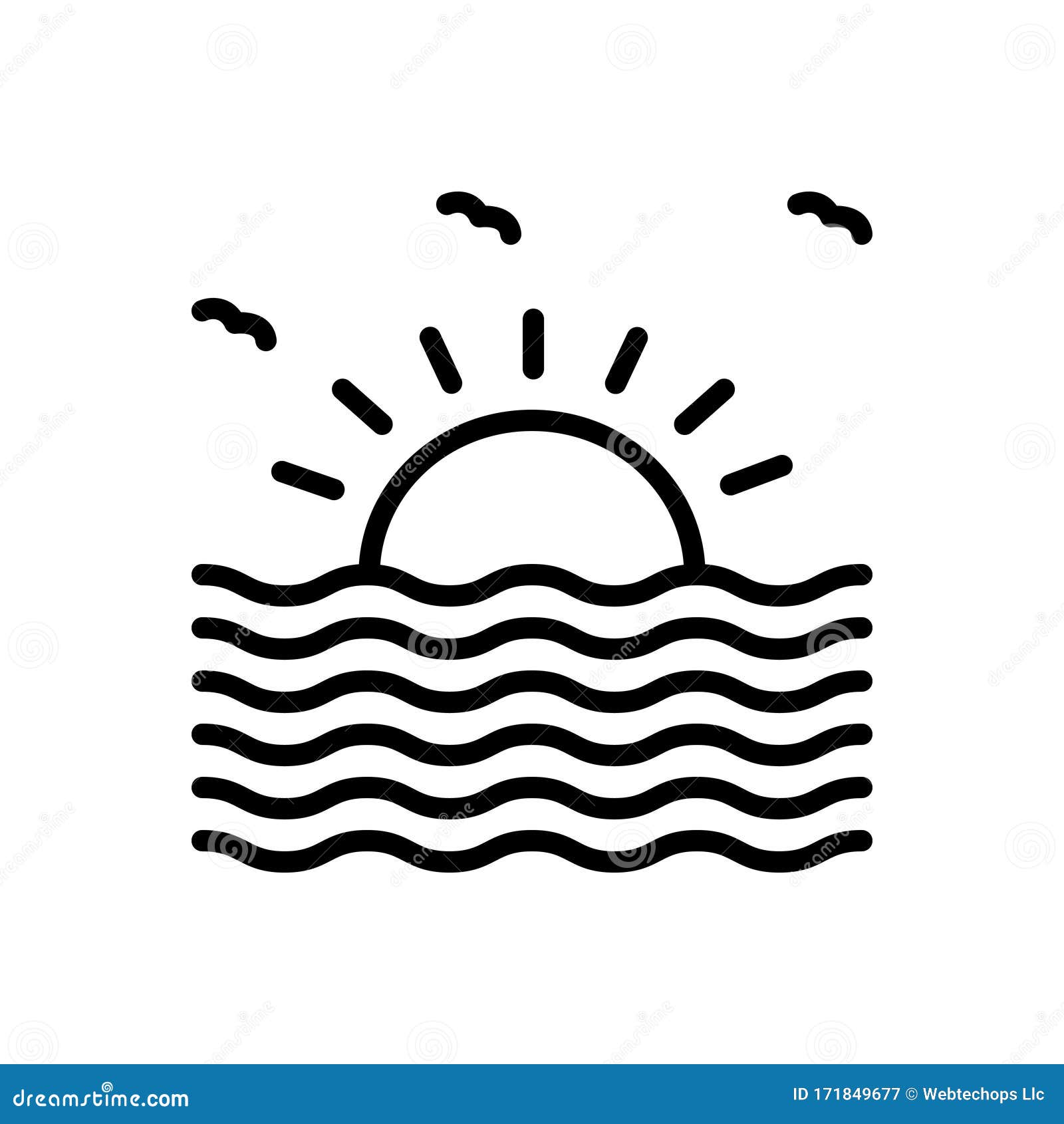 Black Line Icon for Scene, Visual and Phenomenal Stock Vector ...