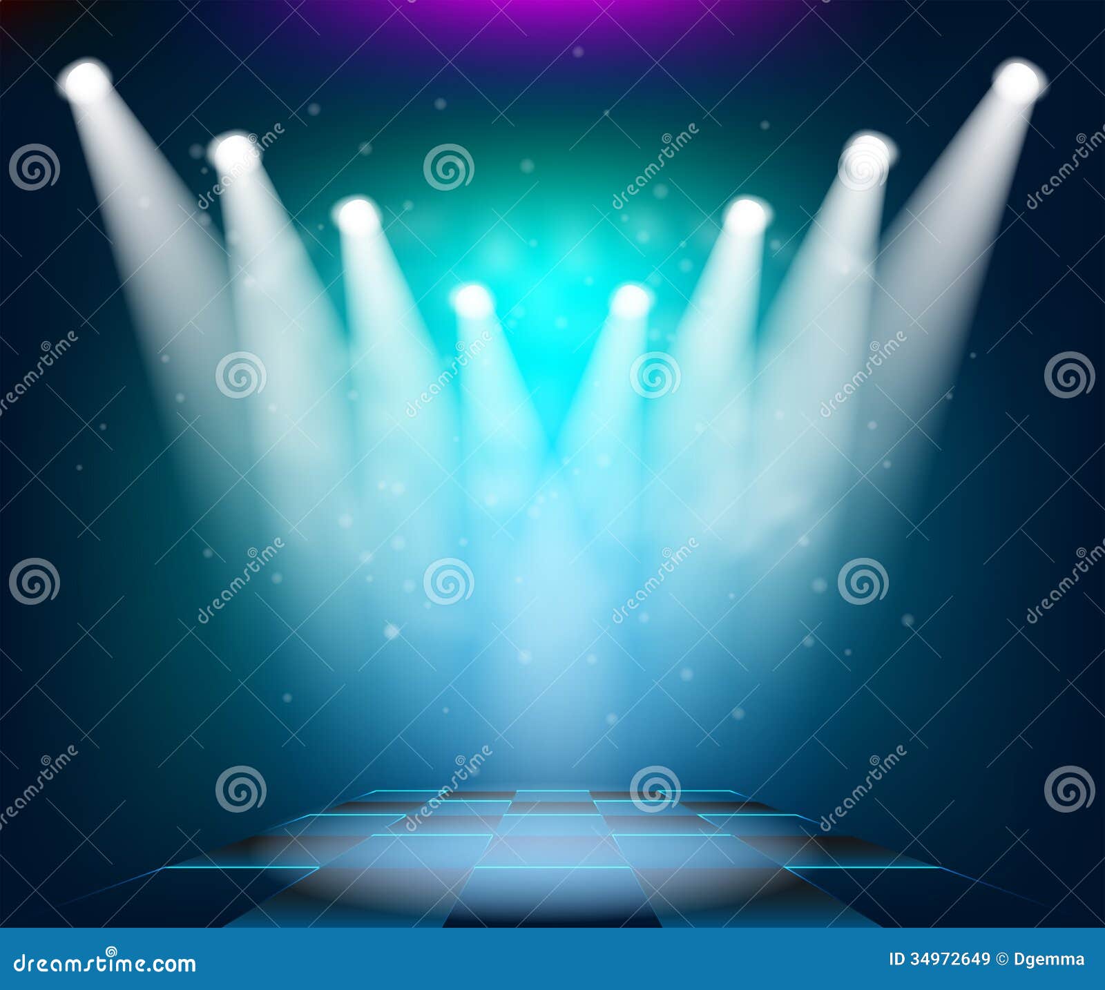 Scene Illuminated Spotlight. Cinema Spotlight Glow Effect Background ...