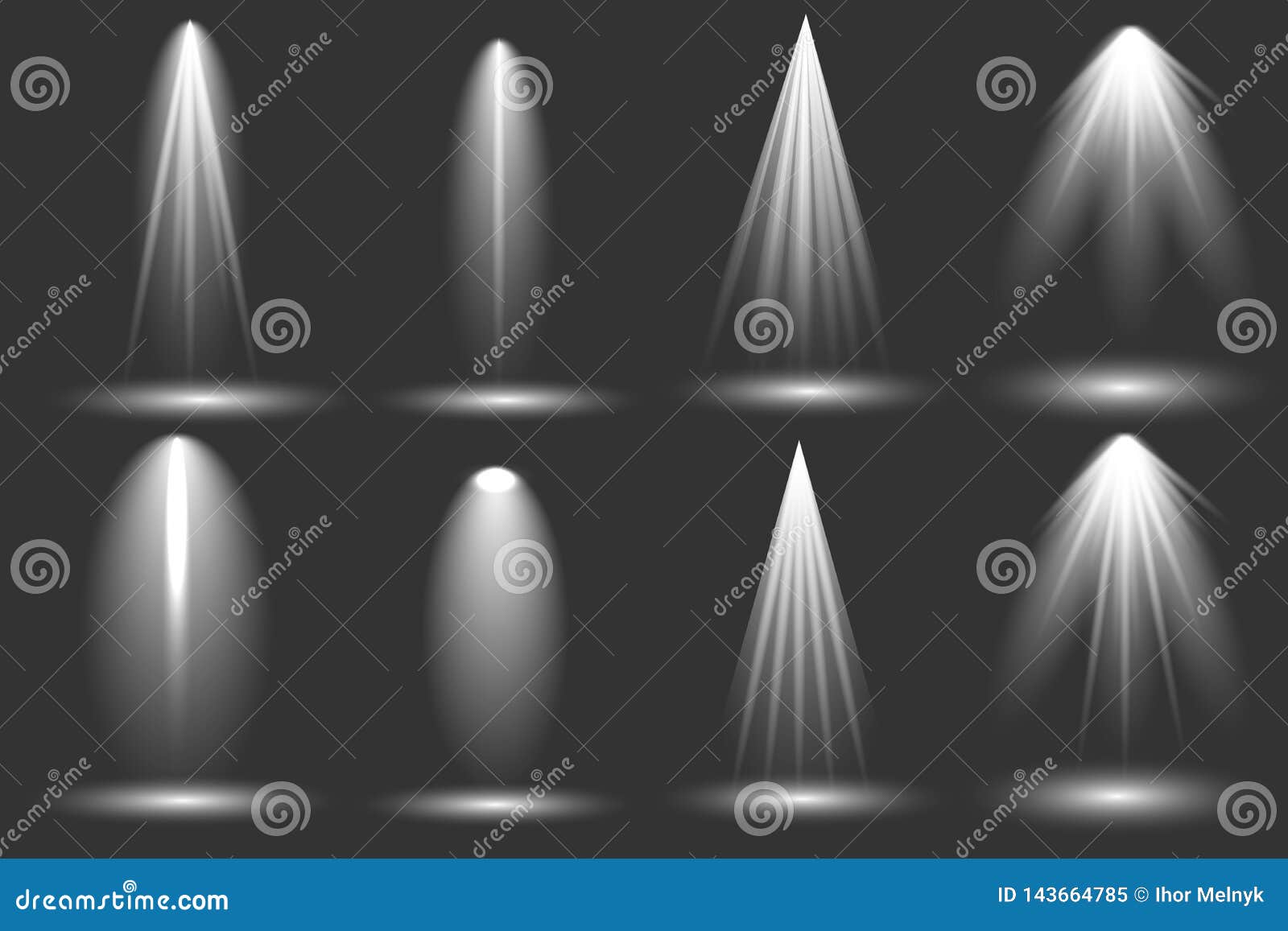Bright Lighting with Spotlights Stock Vector - Illustration of ...