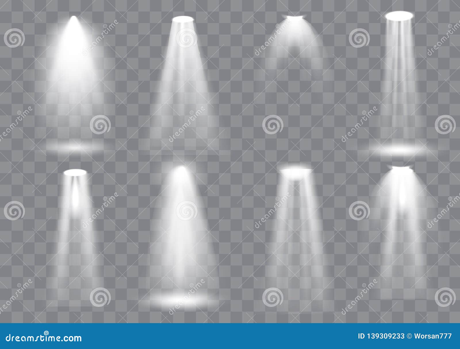 Scene Illumination Collection, Glowing Transparent Studio Light Effects ...