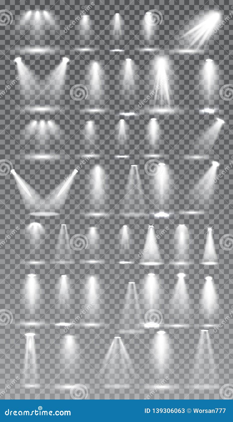 Scene Illumination Collection, Glowing Transparent Studio Light Effects ...