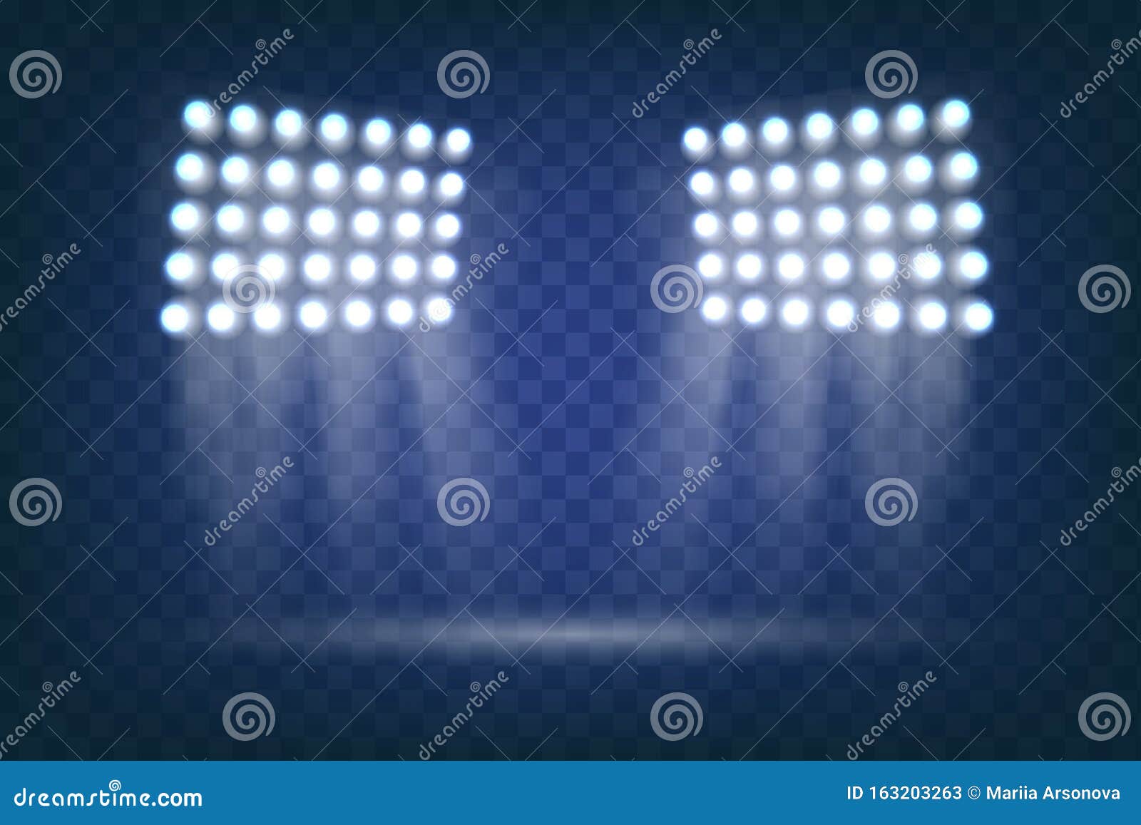 Scene Illumination, Transparent Effects.the Spotlight Shines on the ...