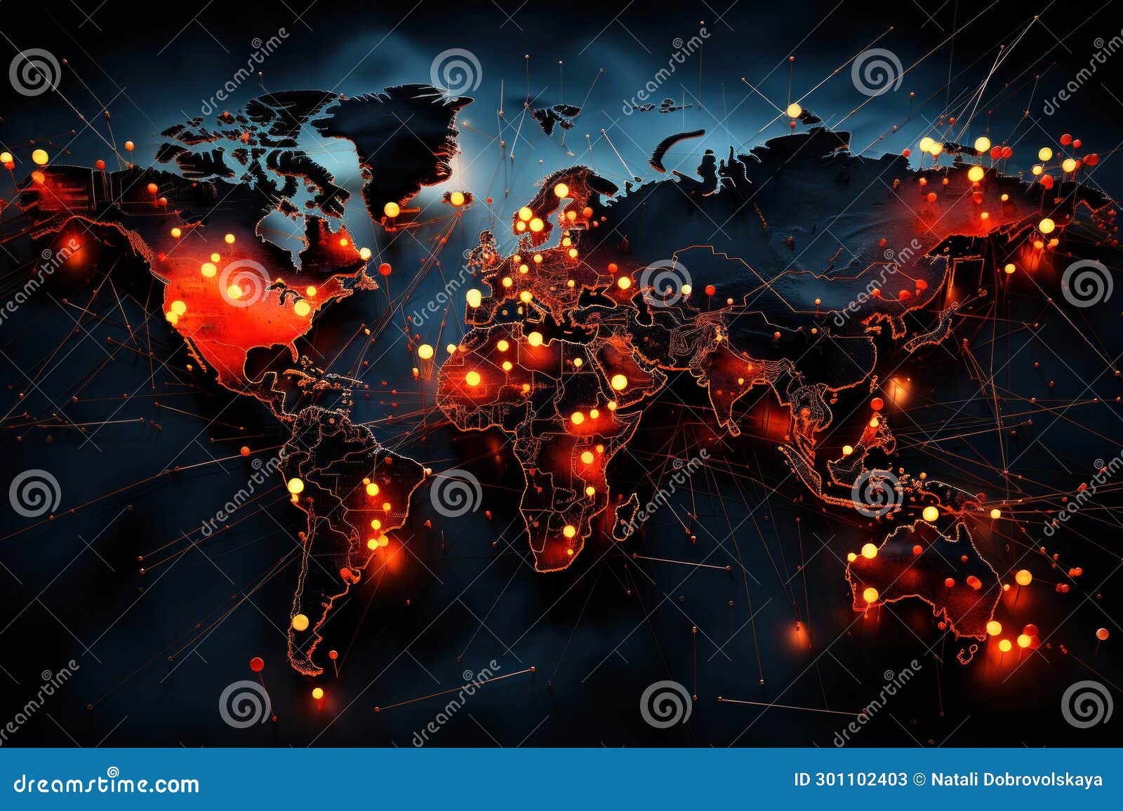 Planning of the World War on the Map Stock Image - Image of leadership ...